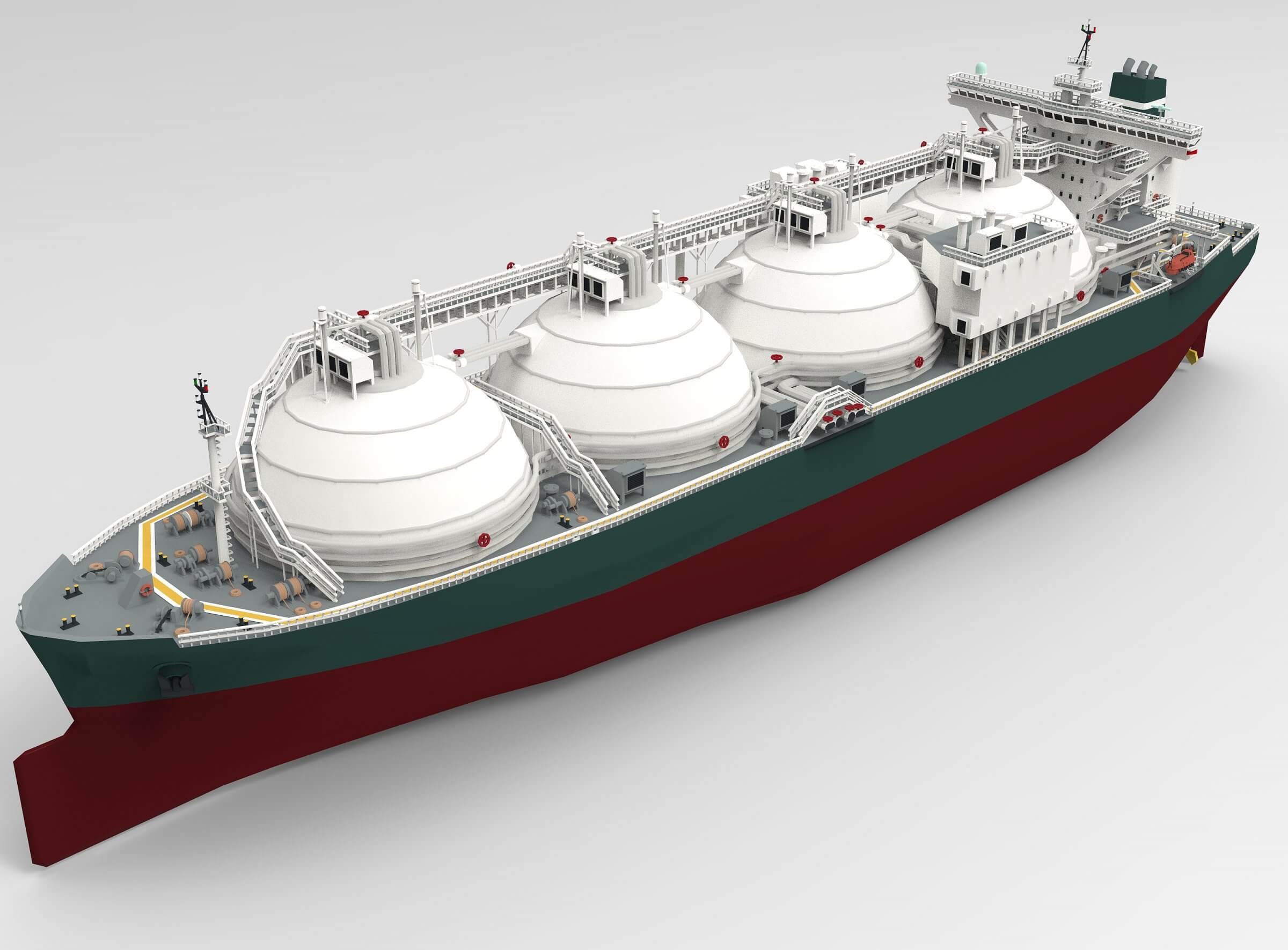 LNG Gas Carrier 4 Colors - 3D Model by IgorYerm