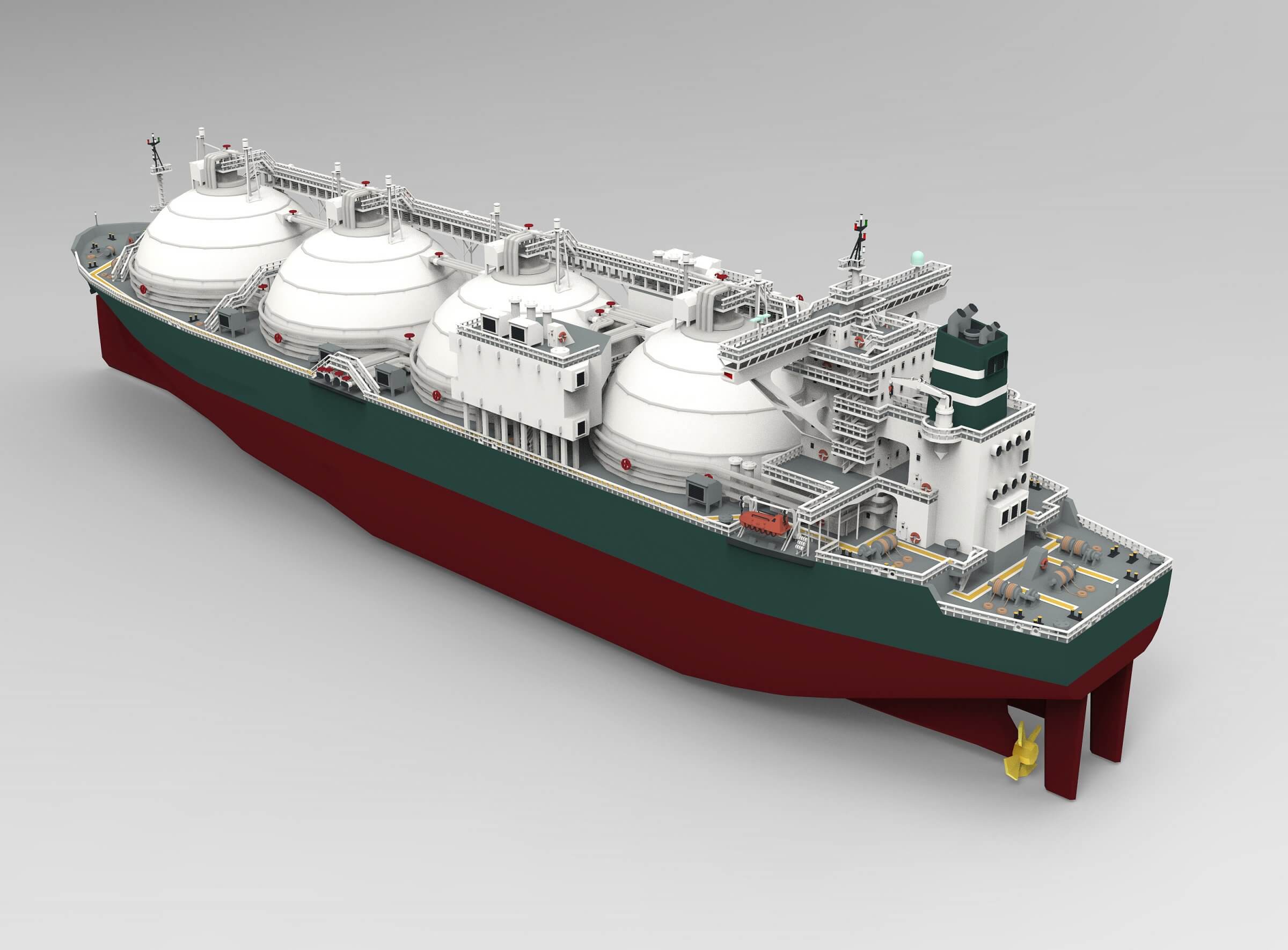 LNG Gas Carrier 4 Colors - 3D Model by IgorYerm