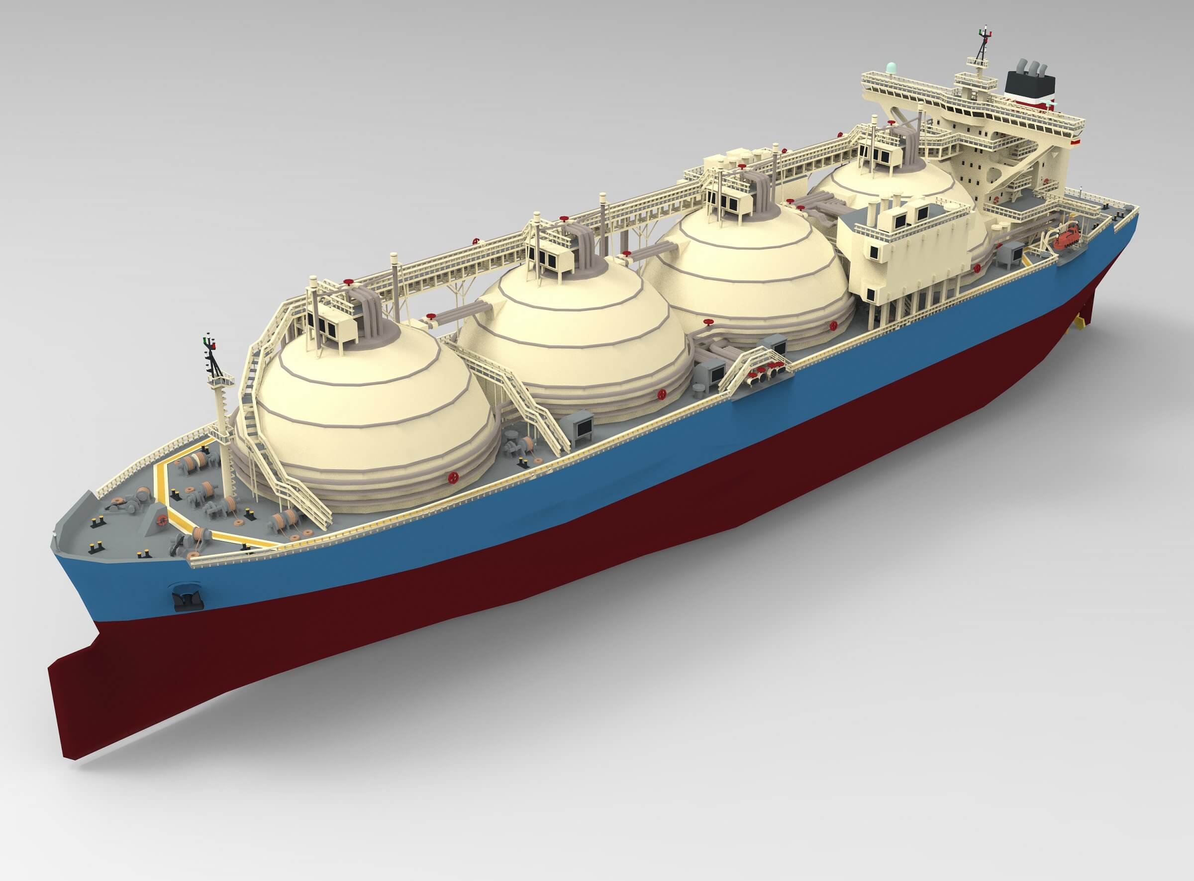 LNG Gas Carrier 4 Colors - 3D Model by IgorYerm