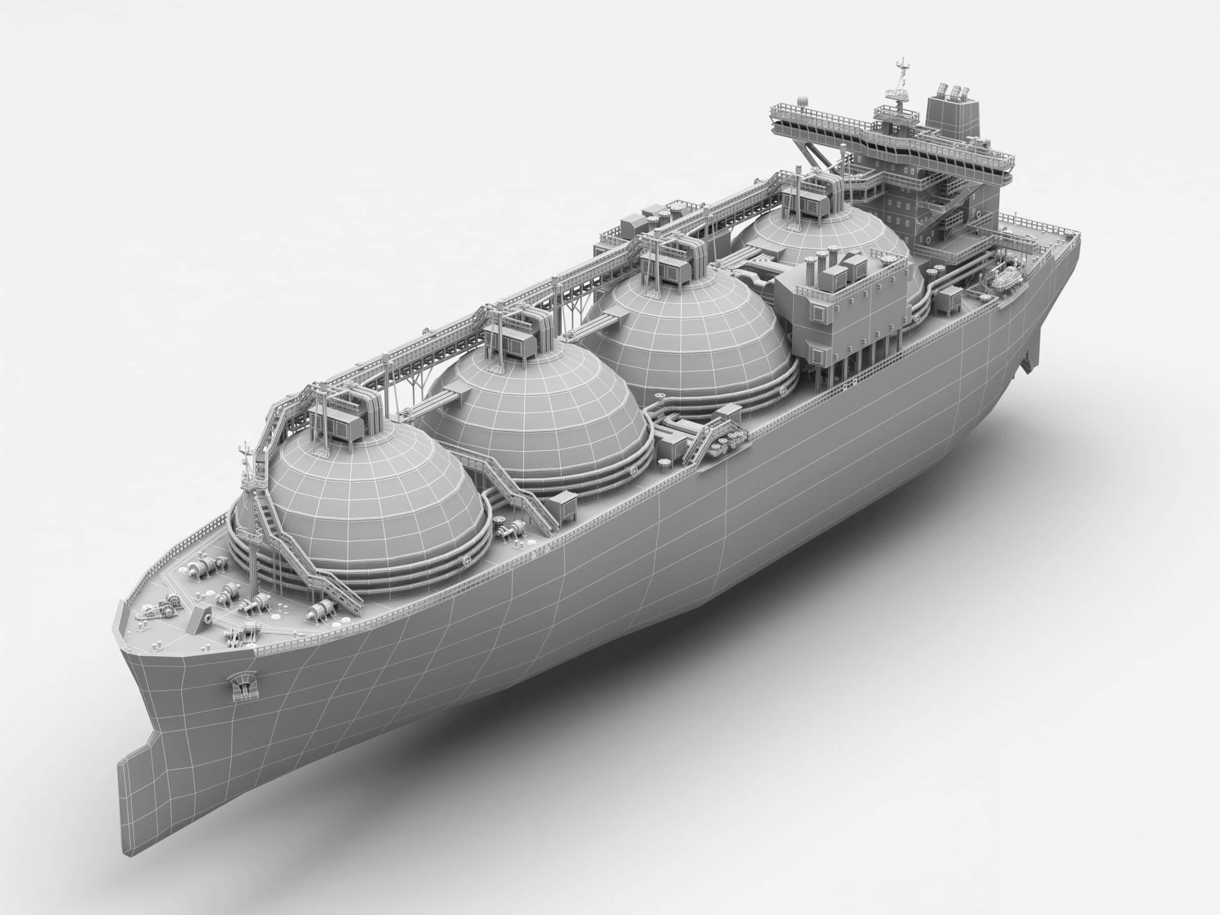 LNG Gas Carrier 4 Colors - 3D Model by IgorYerm