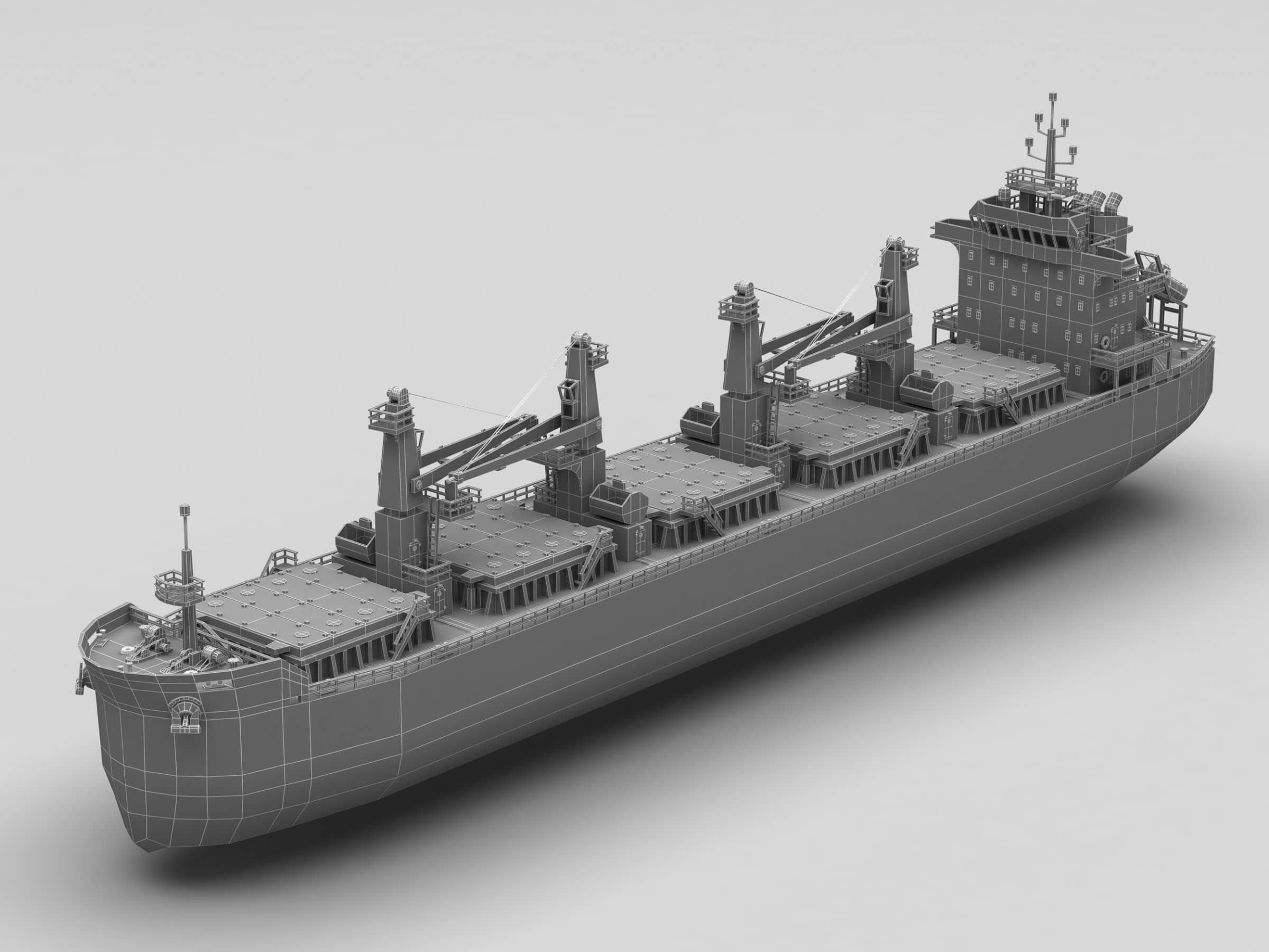 Panamax Bulk Carrier 4 Colors - 3D Model by IgorYerm