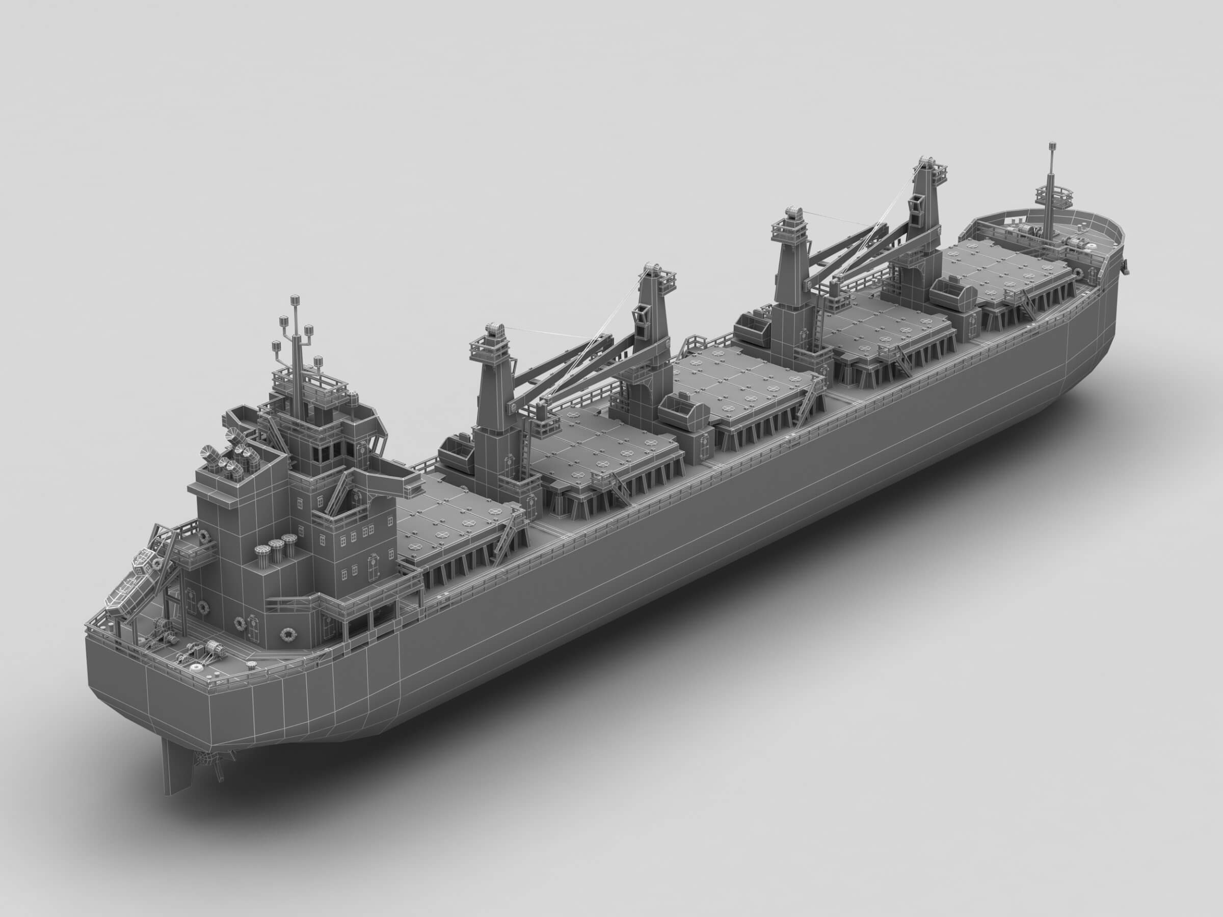 Panamax Bulk Carrier 4 Colors - 3D Model by IgorYerm