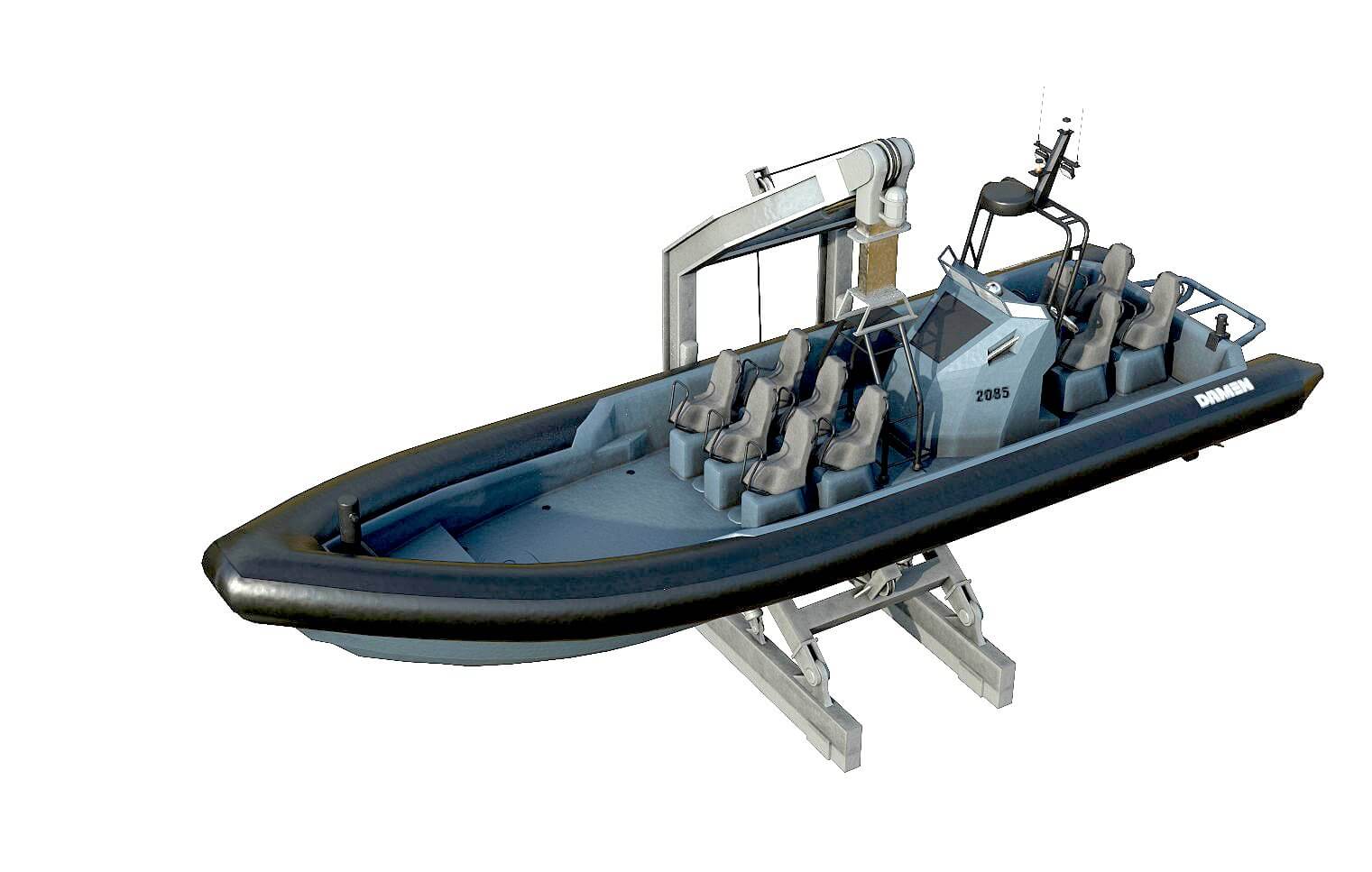 Military Inflatable Boat - 3D Model by IgorYerm