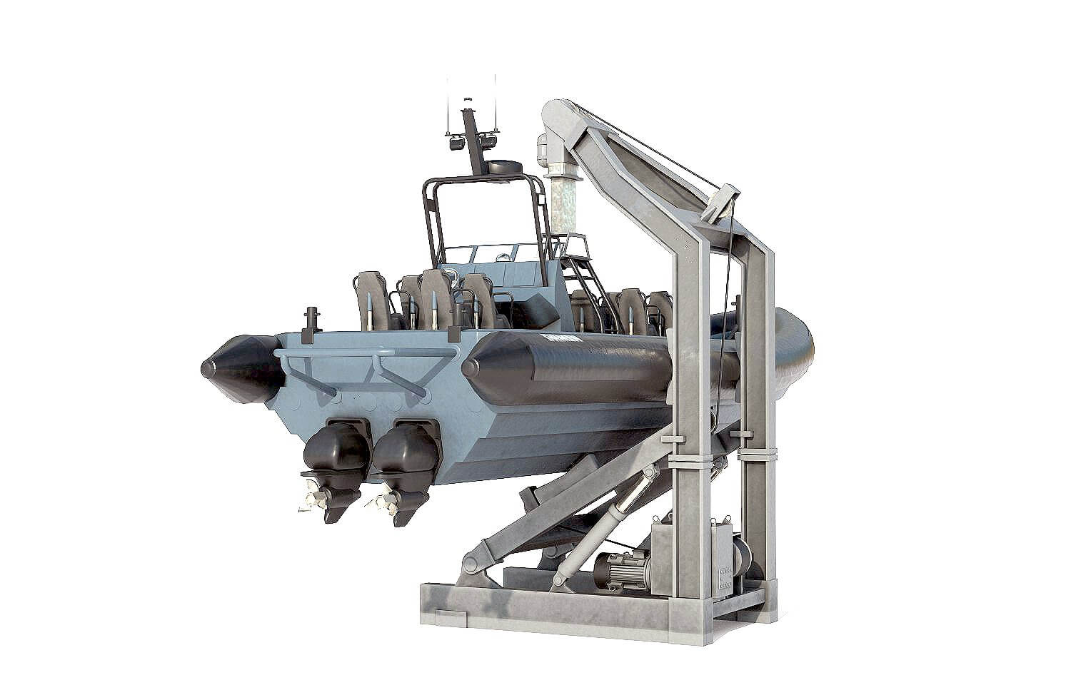 Military Inflatable Boat - 3D Model by IgorYerm