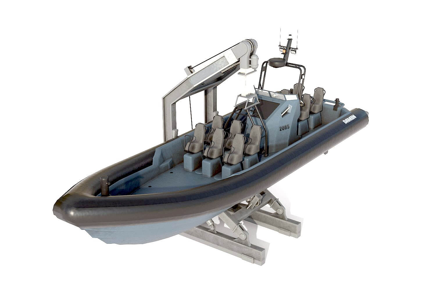 Military Inflatable Boat - 3D Model by IgorYerm