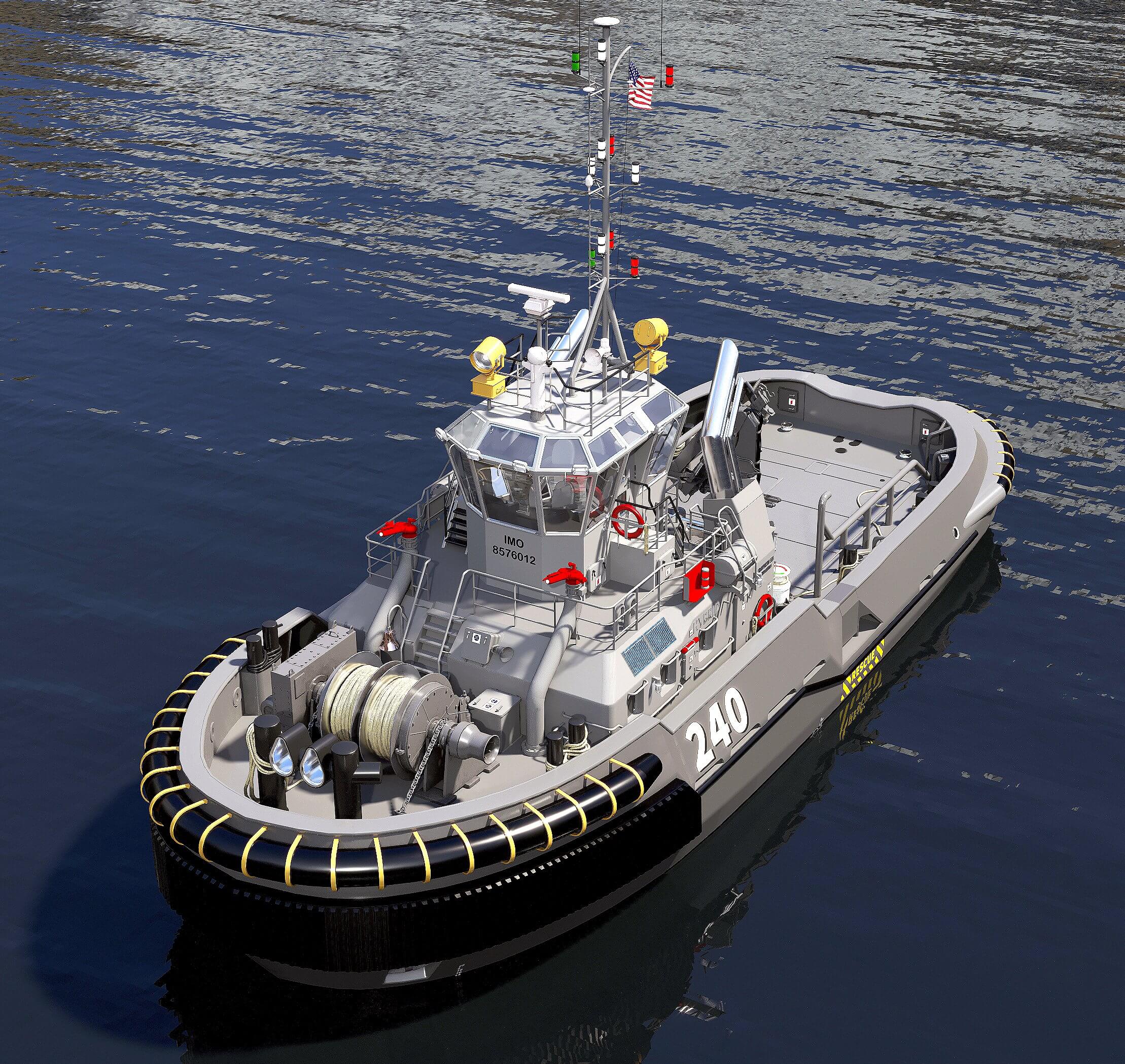 Military Tugboat ASD - 3D Model by IgorYerm
