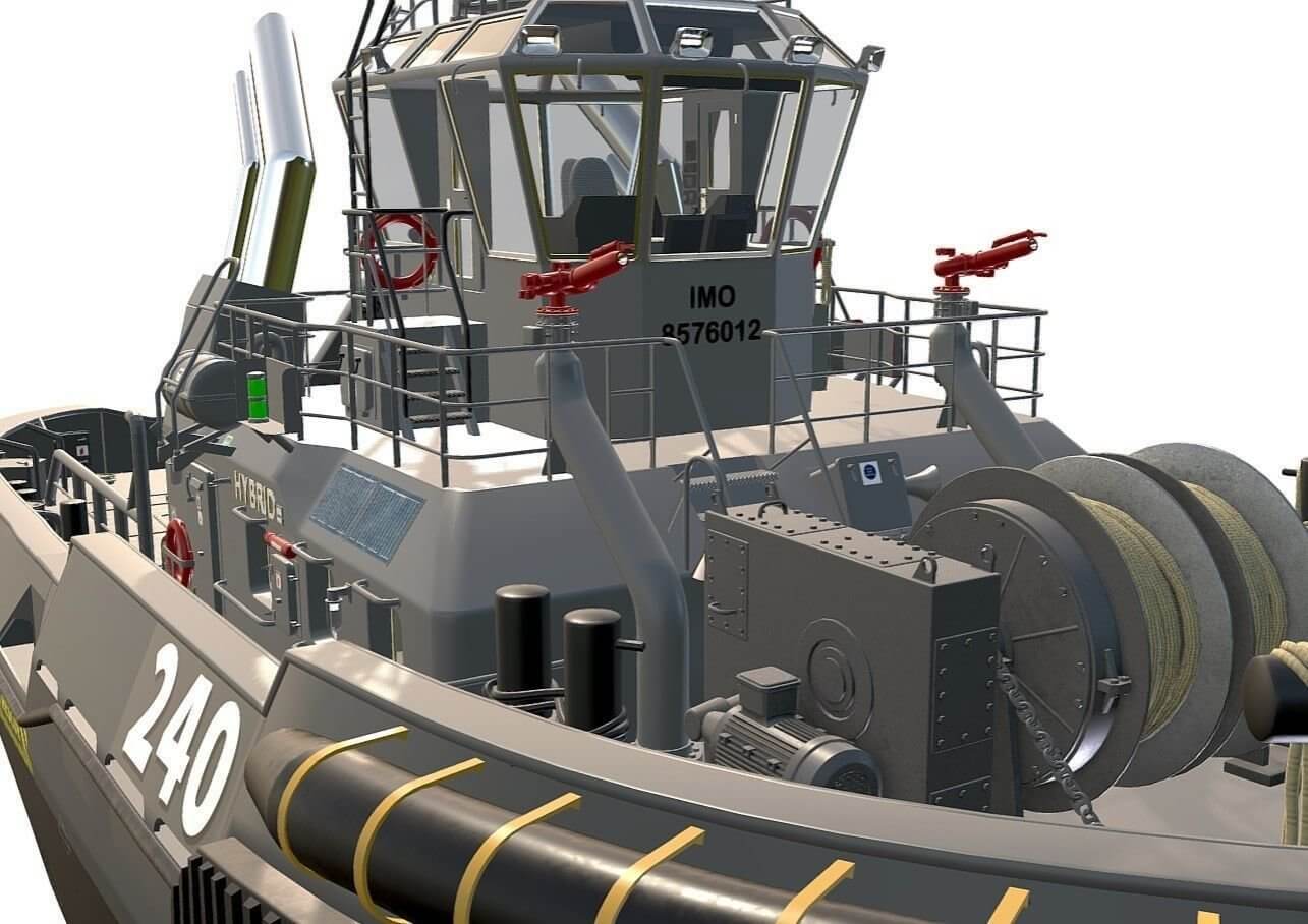 Military Tugboat ASD - 3D Model by IgorYerm