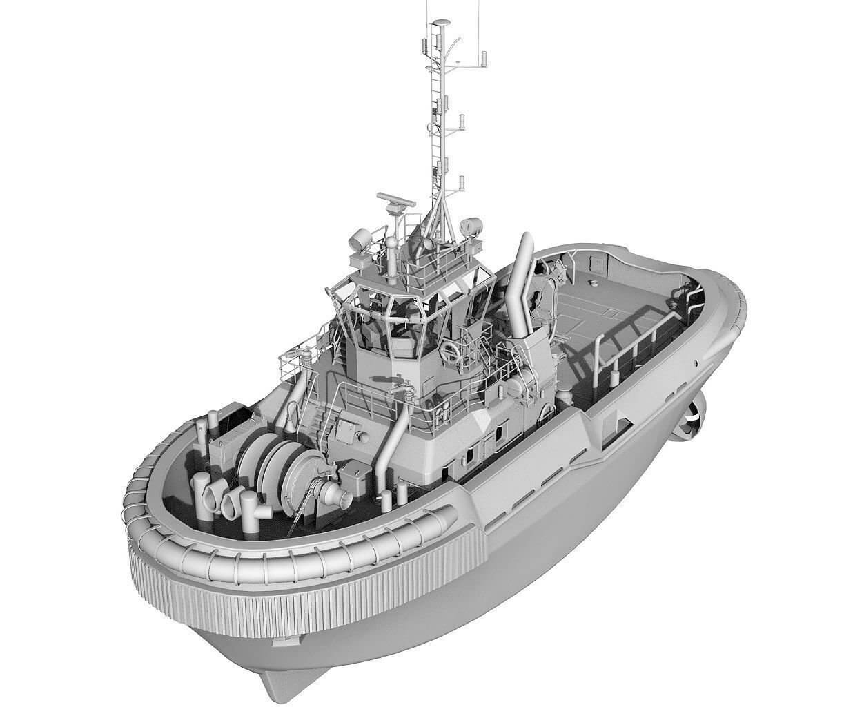 Military Tugboat ASD - 3D Model by IgorYerm