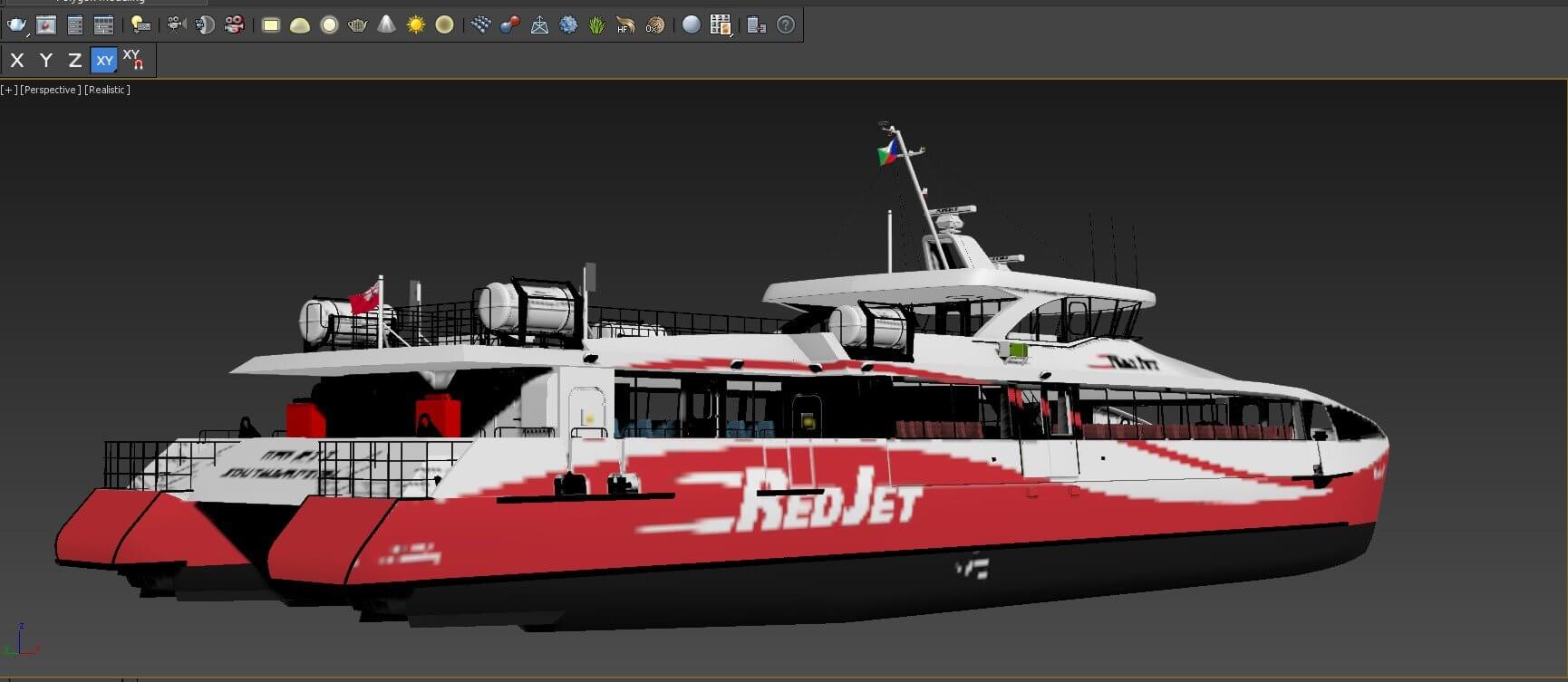 Red Jet 7 Passenger Ferry - 3D Model by IgorYerm