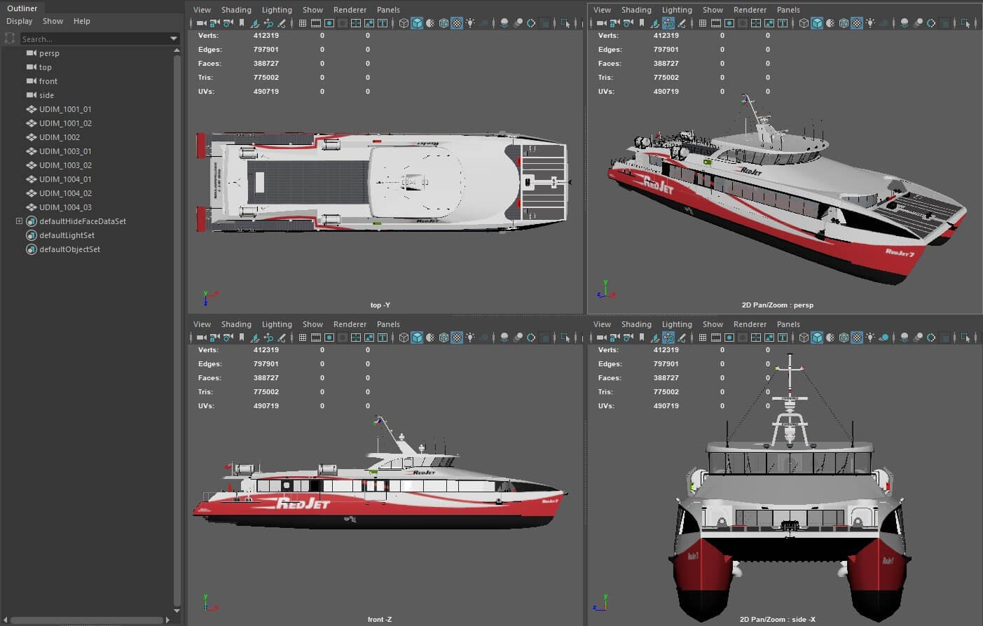 Red Jet 7 Passenger Ferry - 3D Model by IgorYerm