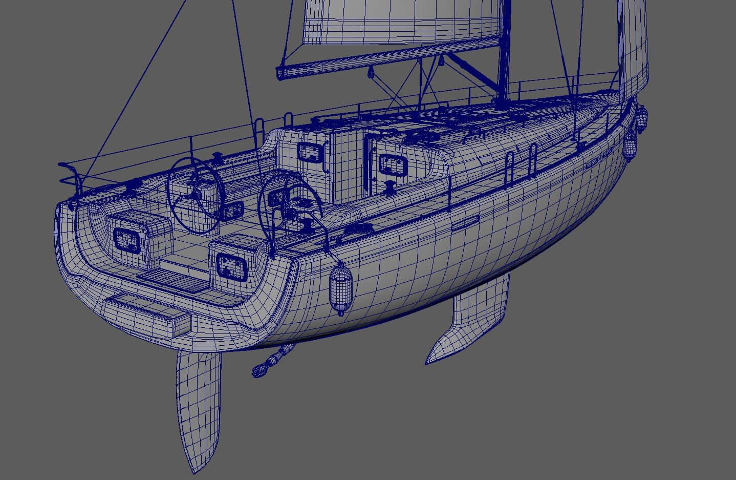 Sailing Yacht - 3D Model by IgorYerm