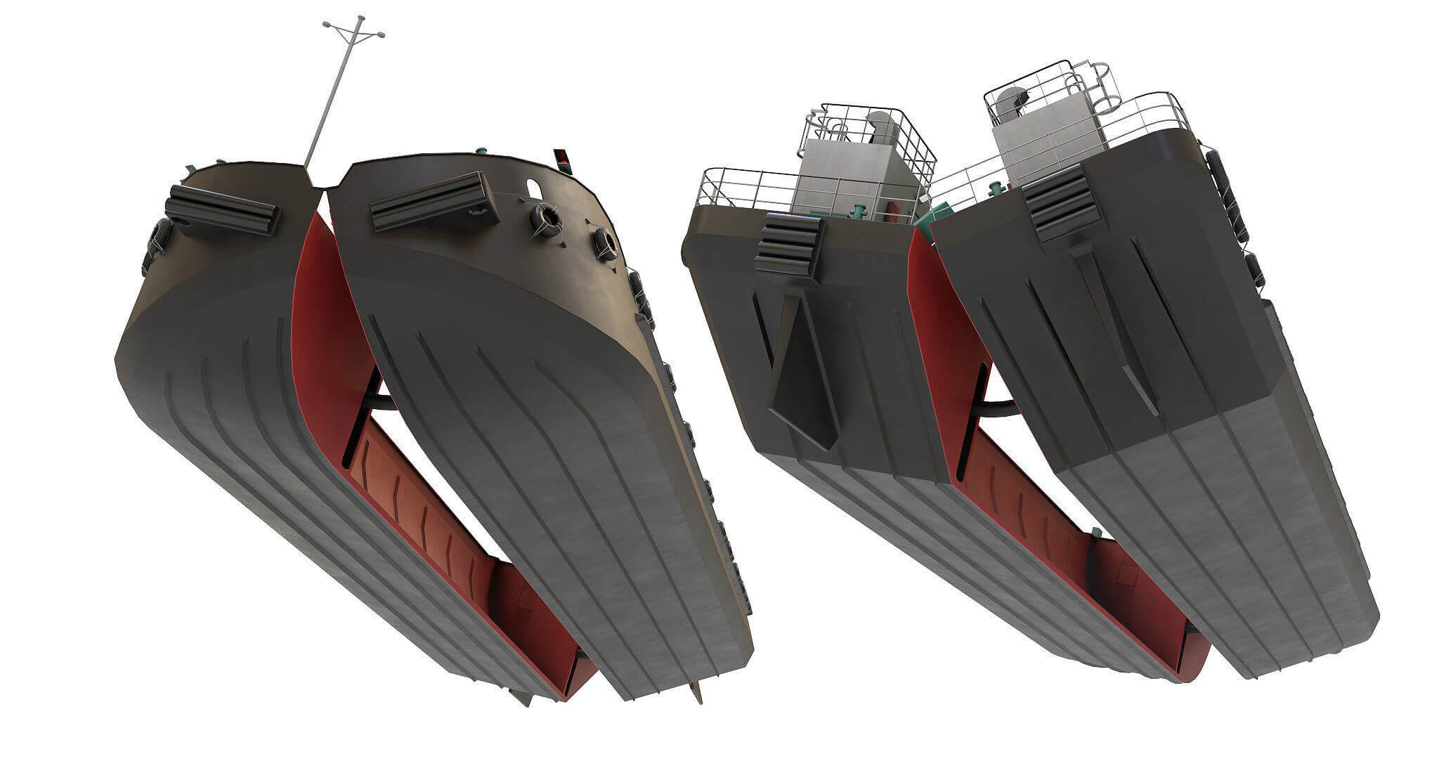 Split Hopper Barge - 3D Model by IgorYerm