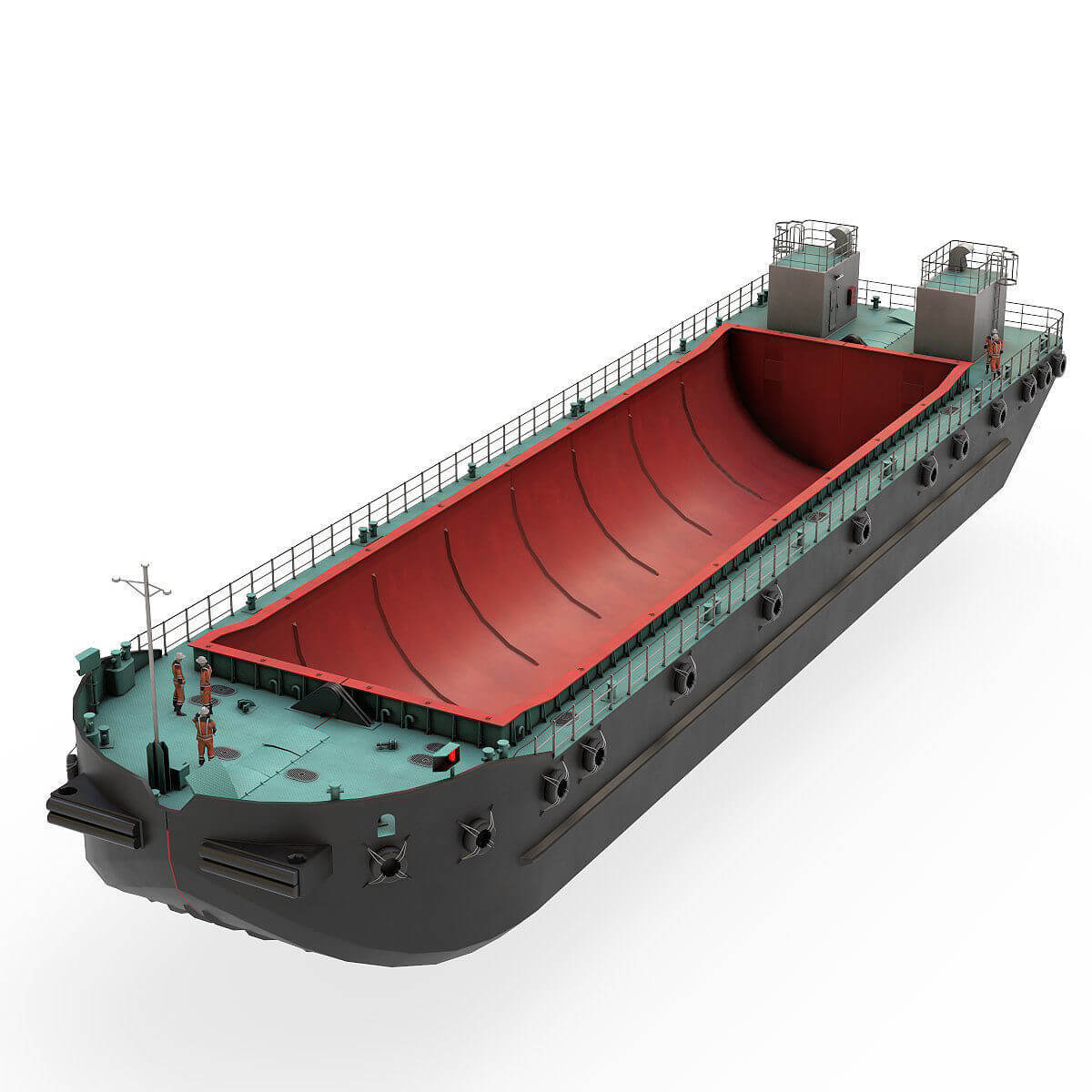 Split Hopper Barge - 3D Model by IgorYerm