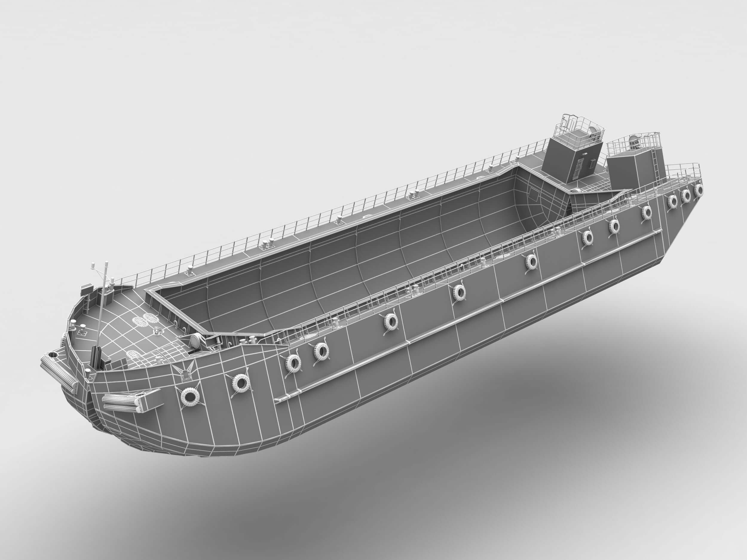 Split Hopper Barge - 3D Model by IgorYerm