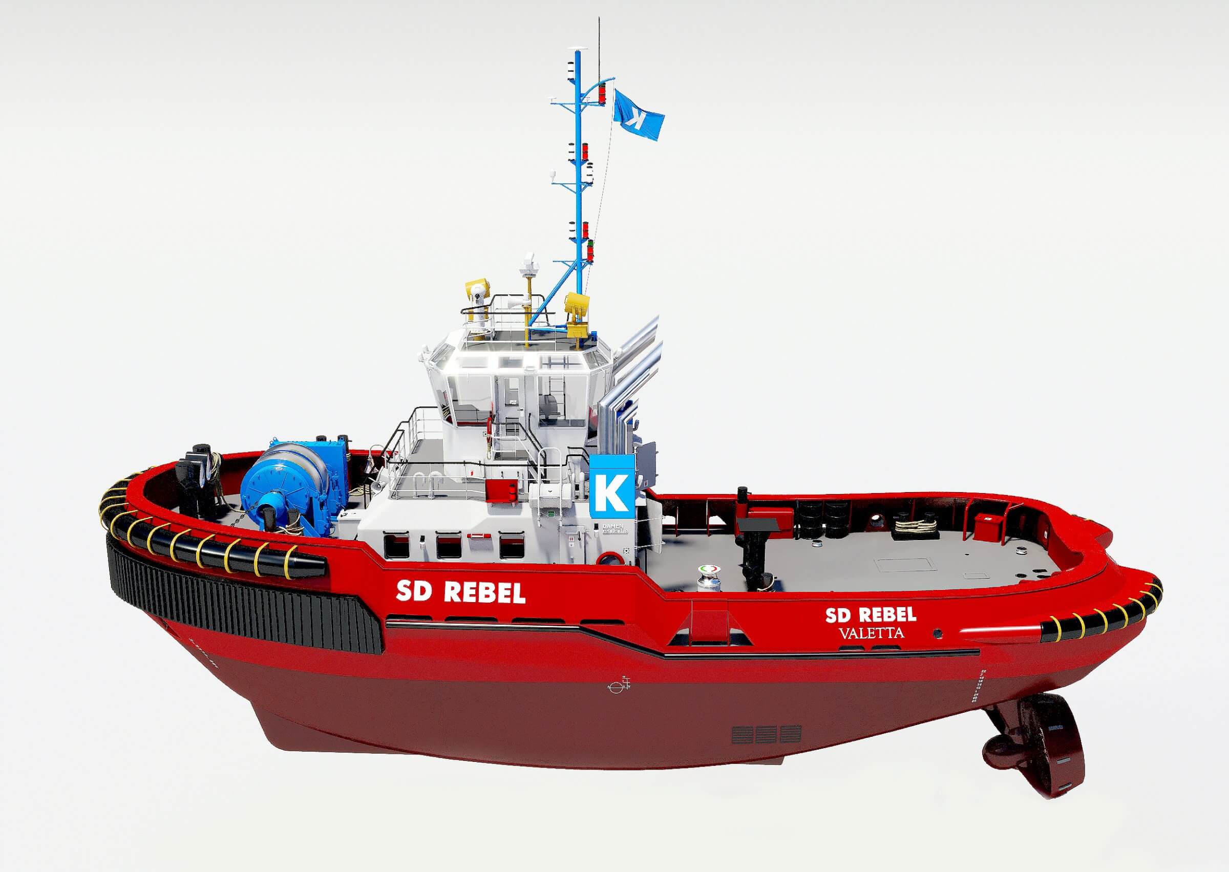 Tugboat ASD 2810 Red - 3D Model by IgorYerm