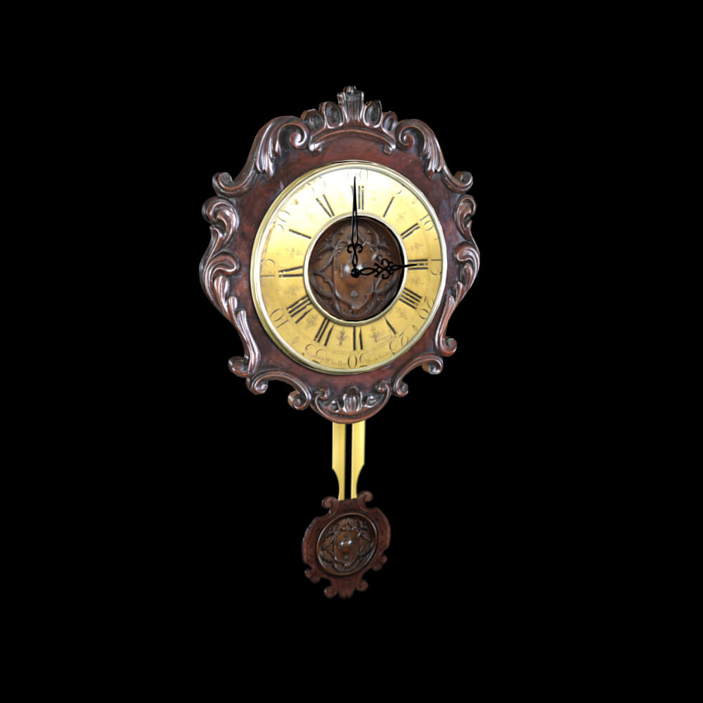 Animated Gothic Wall Clock - 3D Model by IHSupplies
