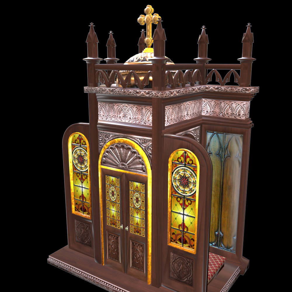 Gothic Confessional Booth - 3D Model by IHSupplies