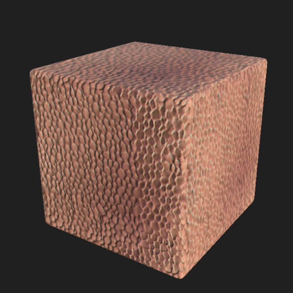 Heavy Hammered Copper SBSAR - Free 3D Material or Shader by IHSupplies