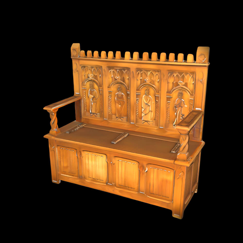 Medieval Hall Bench - 3D Model by IHSupplies