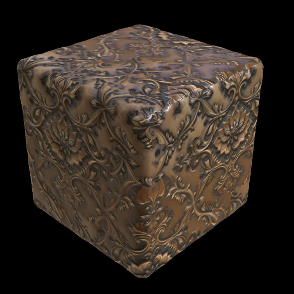 Ornate Bronze Metal SBSAR - Free 3D Material or Shader by IHSupplies