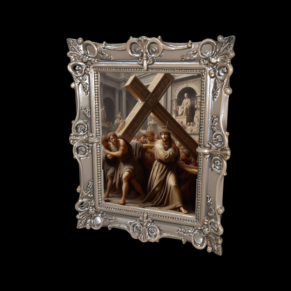 Vintage Jesus Wall Frame - 3D Model by IHSupplies