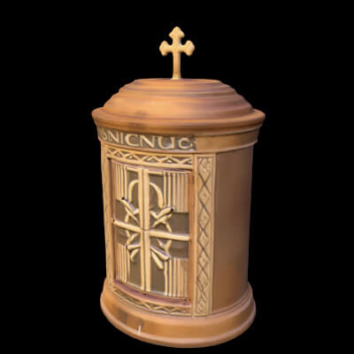 Vintage Church Wall Font - 3D Model by IHSupplies