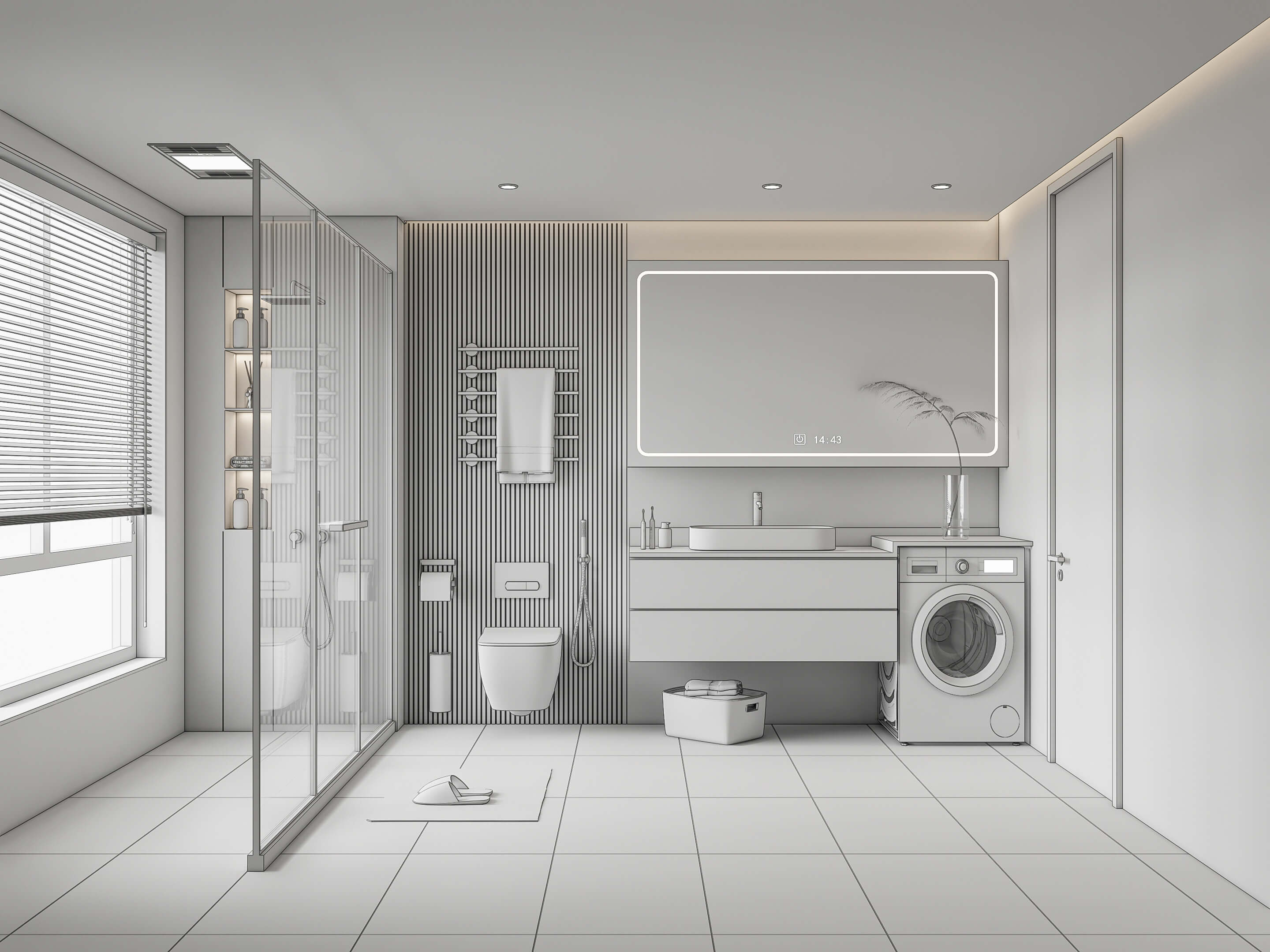 Bathroom Modern and Luxury 34 - 3D Model by IID Studio
