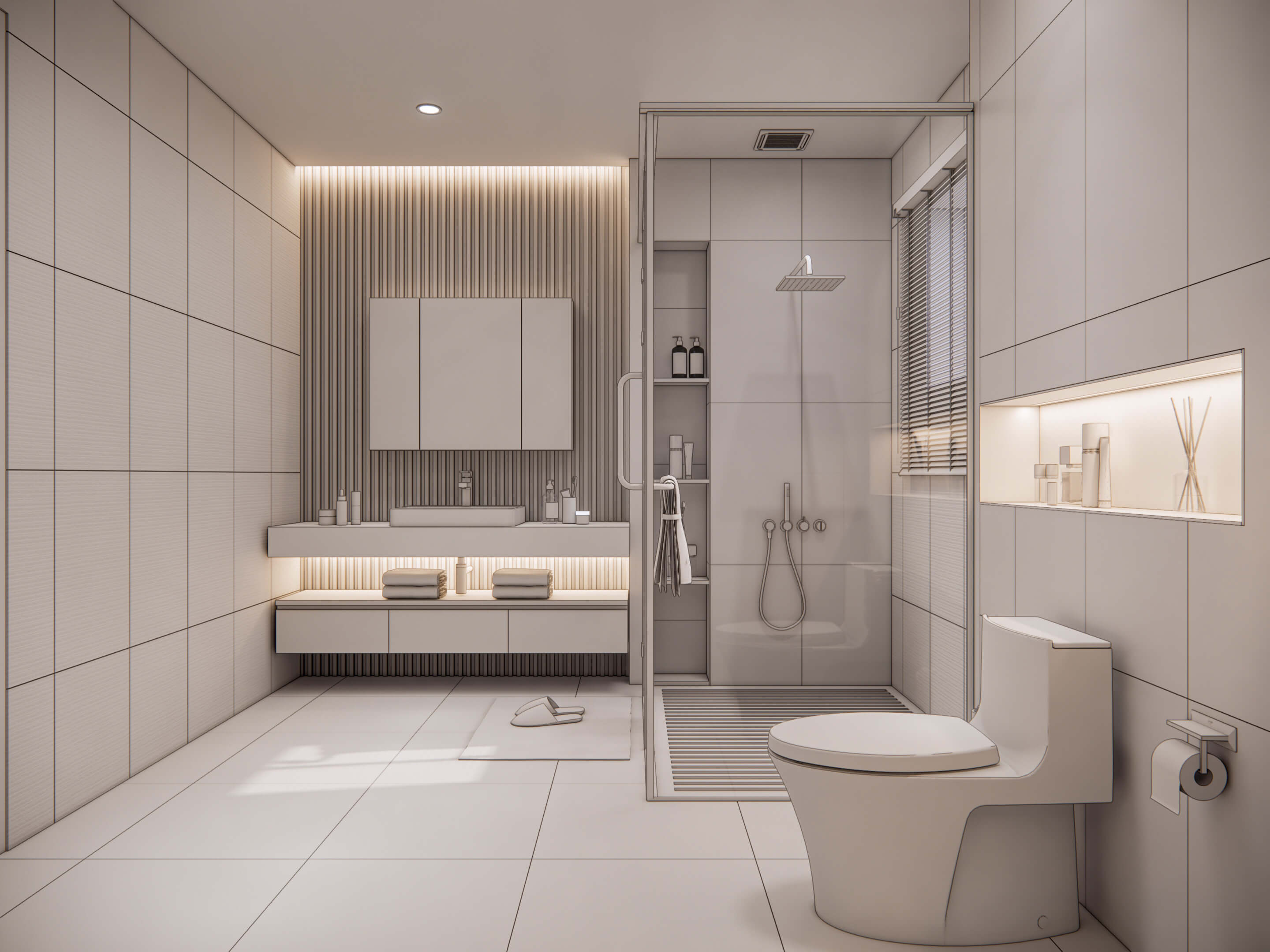 Bathroom Modern and Luxury 56 - 3D Model by IID Studio