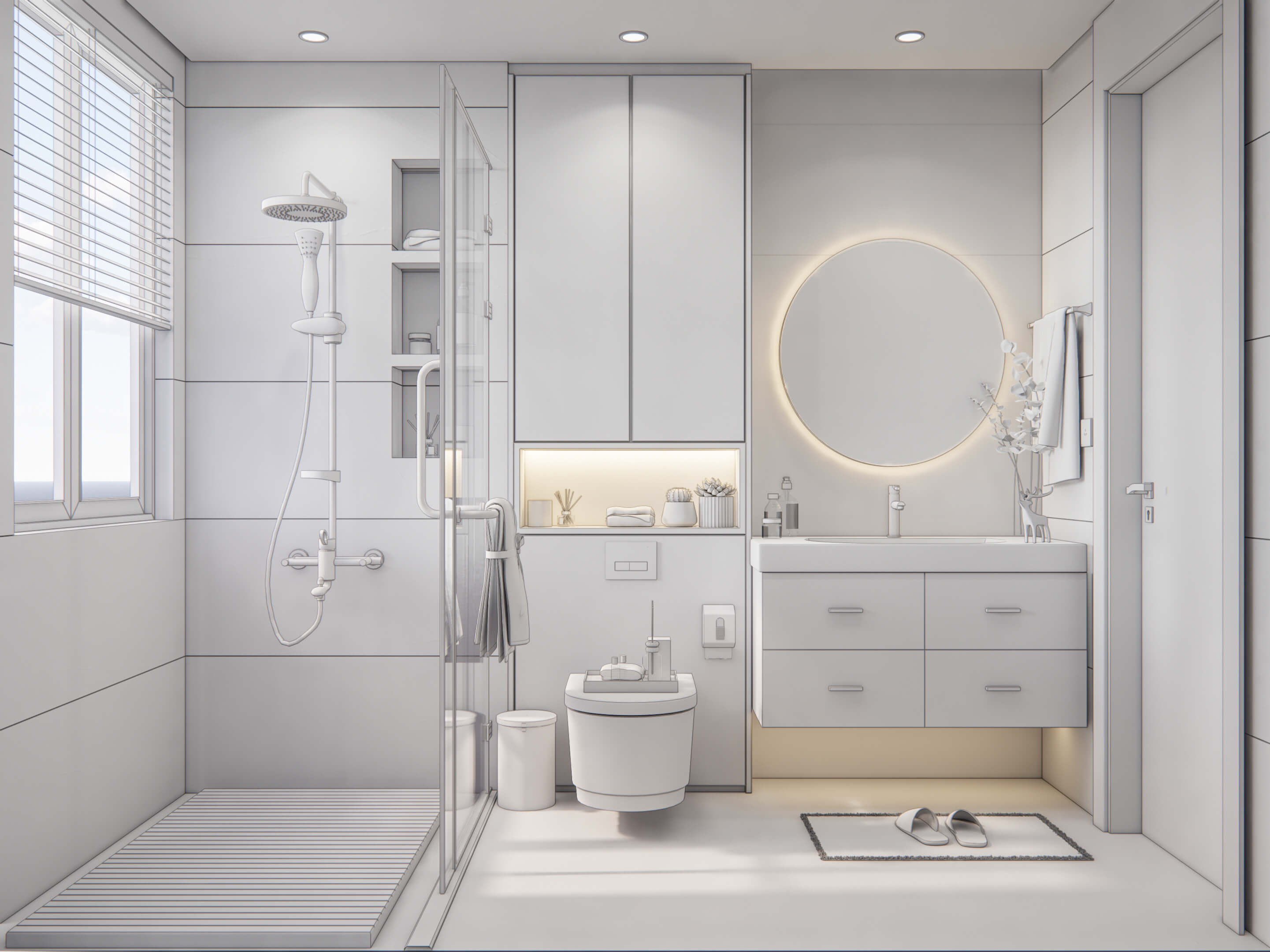 Bathroom Modern and Luxury 79 - 3D Model by IID Studio