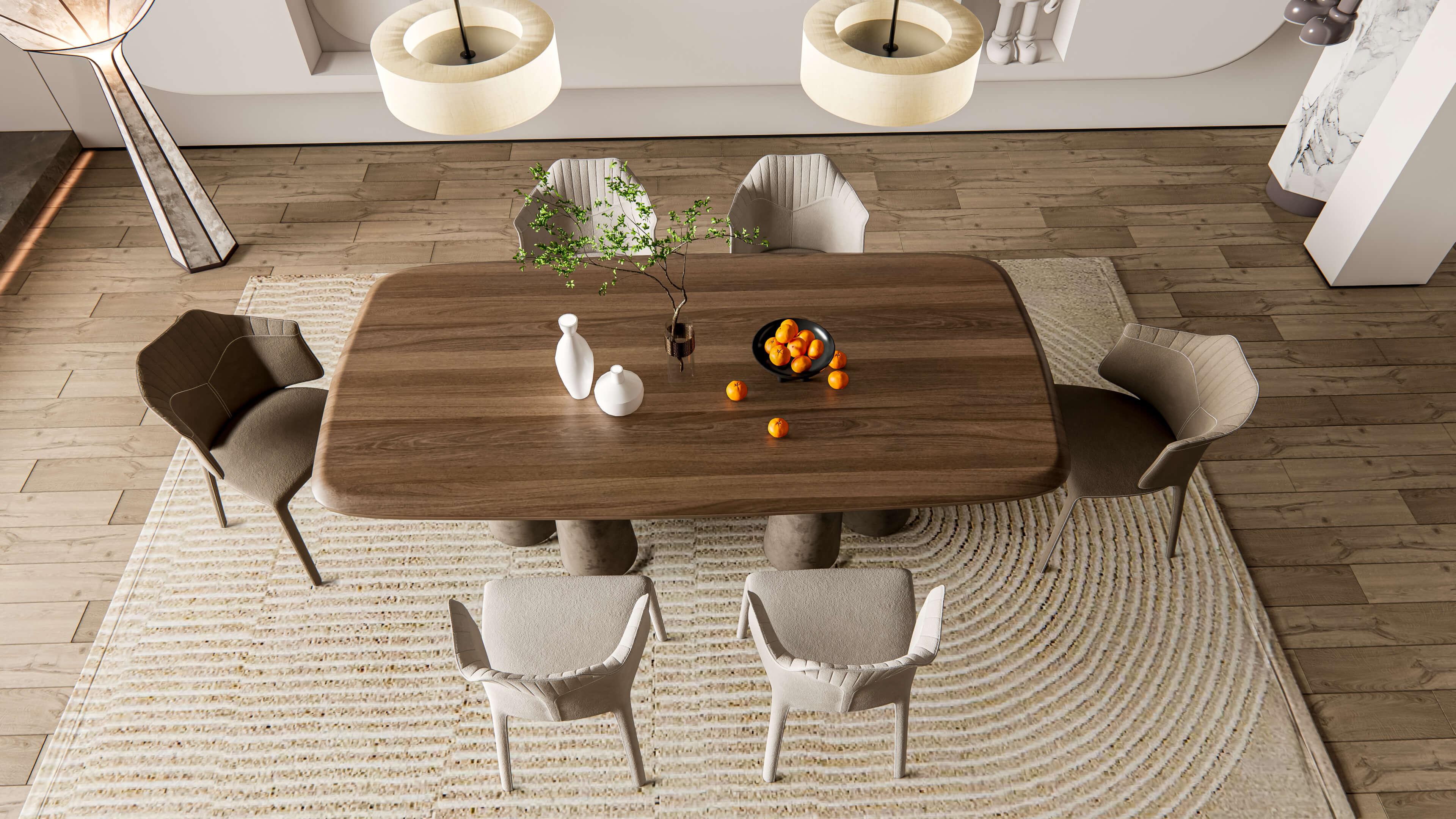 Dining Room Interior 01 - 3D Model by IID Studio