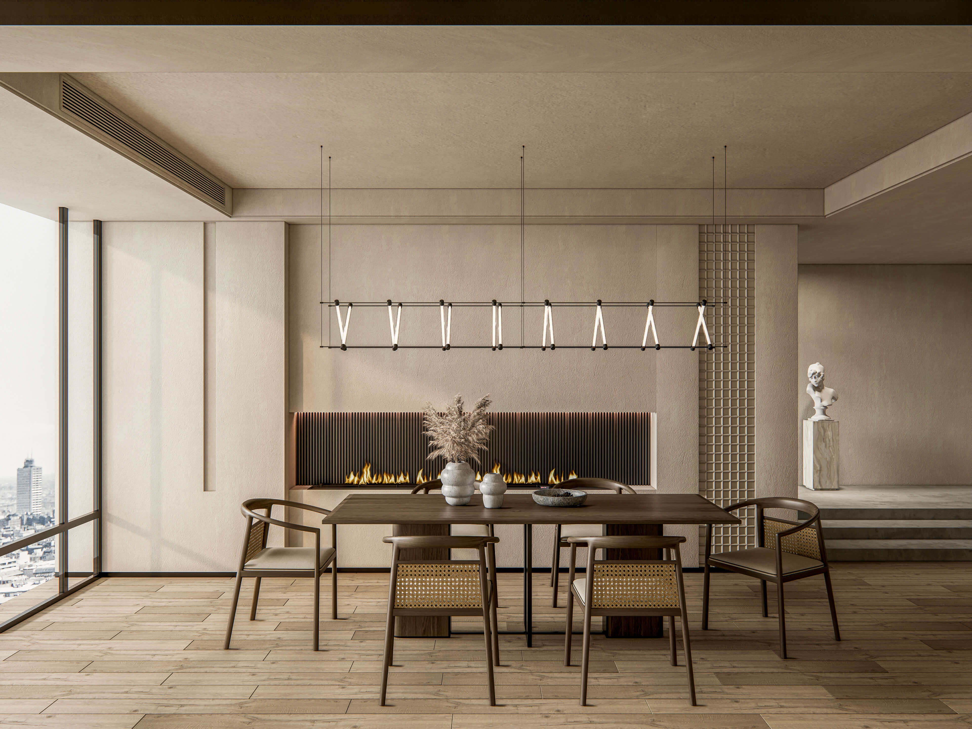 Dining Room Interior 02 - 3D Model by IID Studio