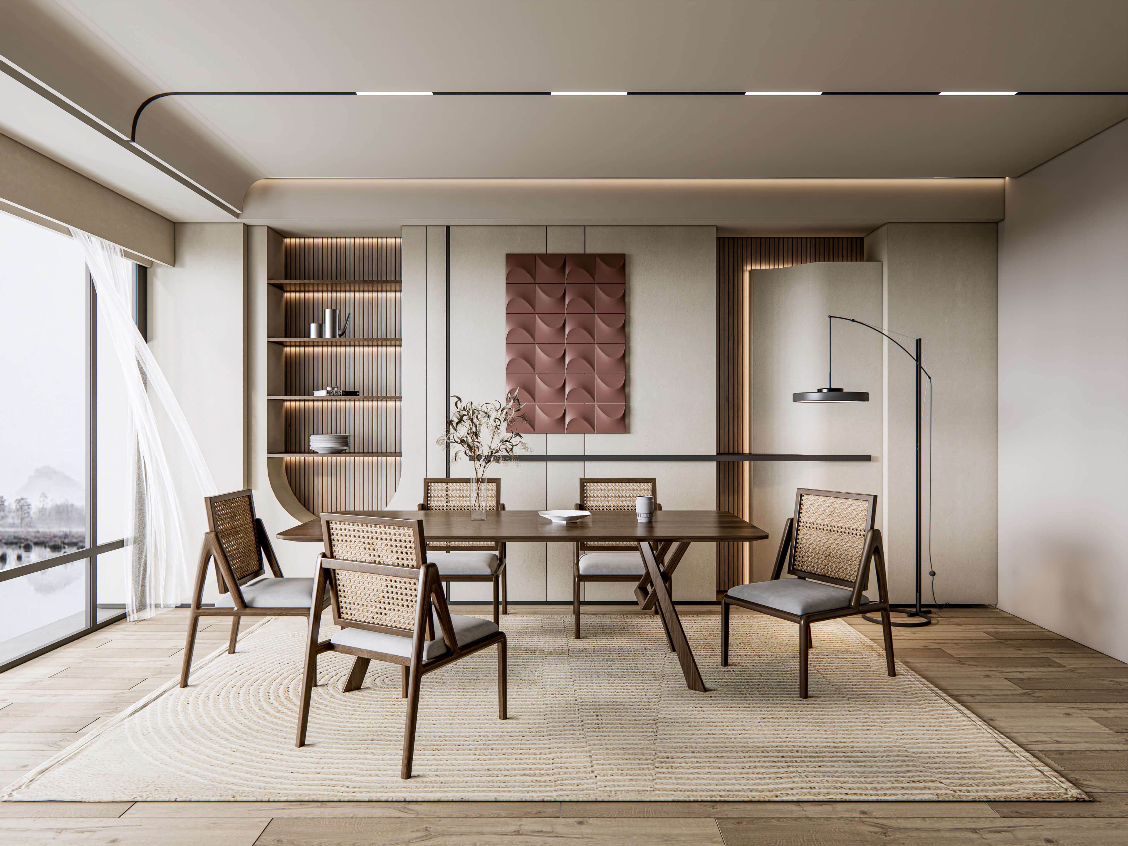 Dining Room Interior 03 - 3D Model by IID Studio