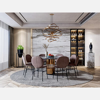 Dining Room Interior 13 - 3D Model by IID Studio