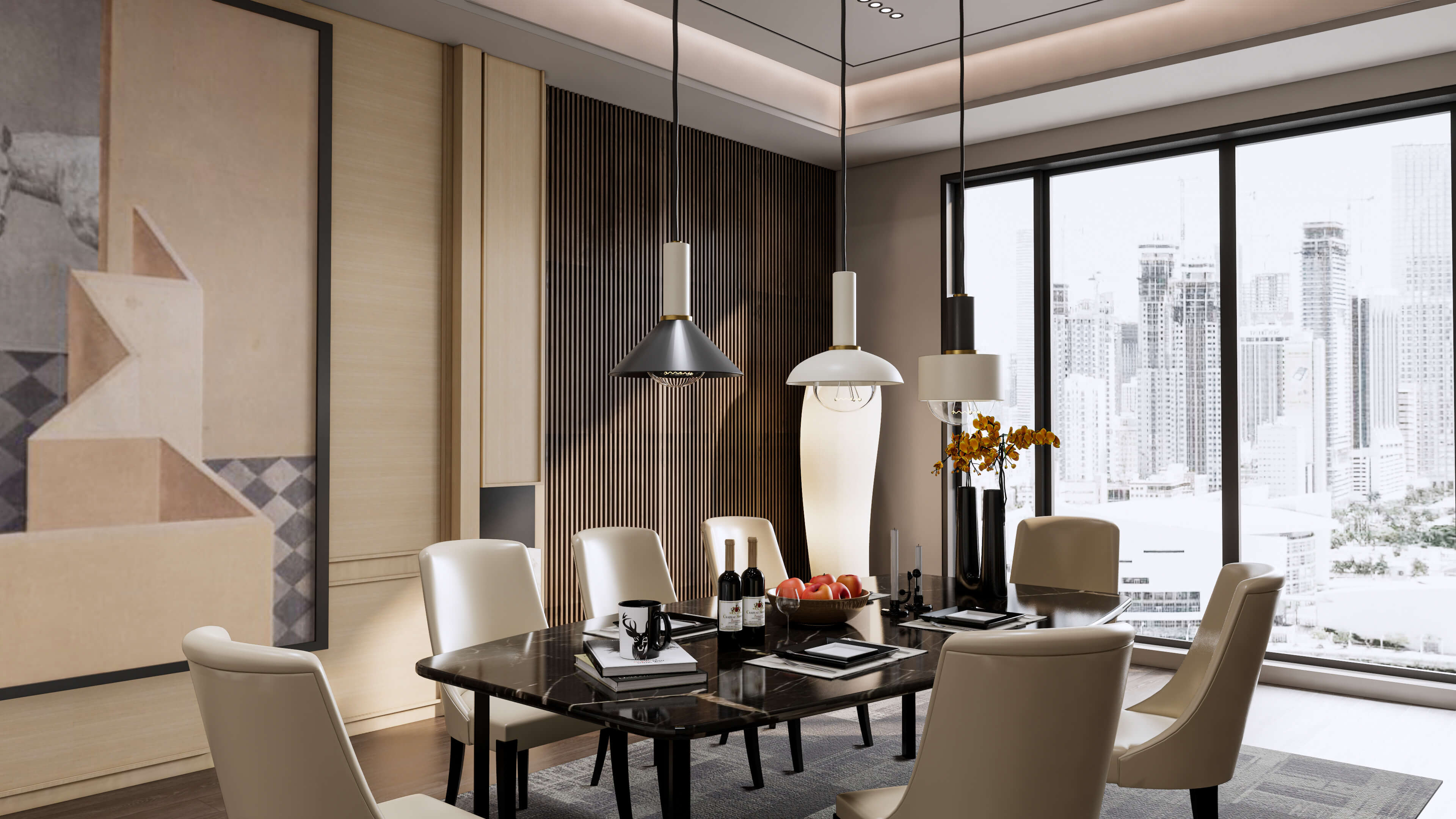 Dining Room Interior 15 - 3D Model by IID Studio