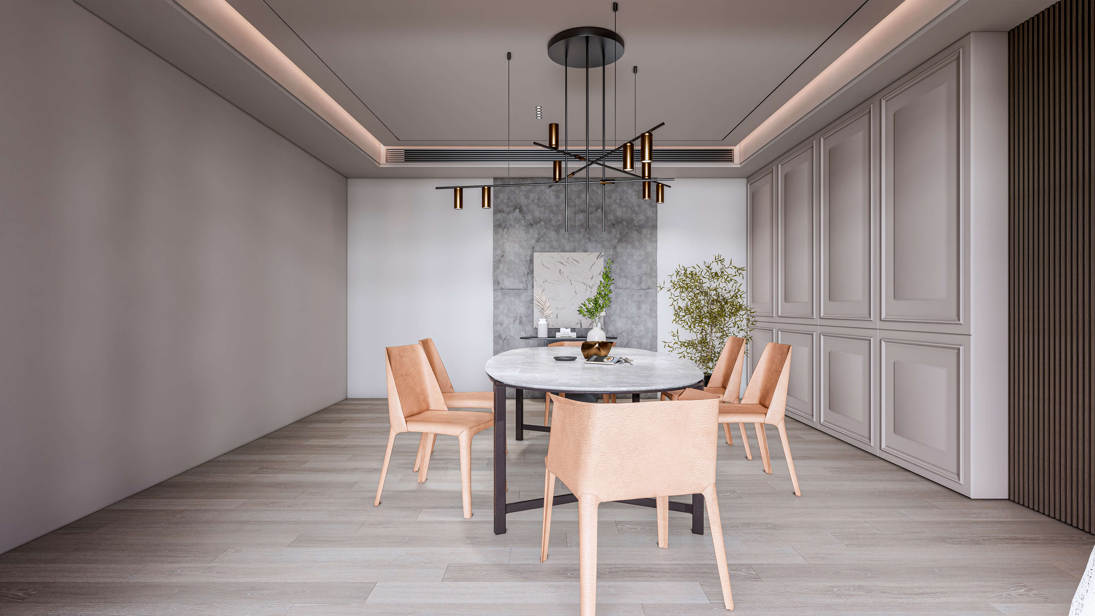 Dining Room Interior Dining Wall Dining Table Full Scene - 3D Model by ...