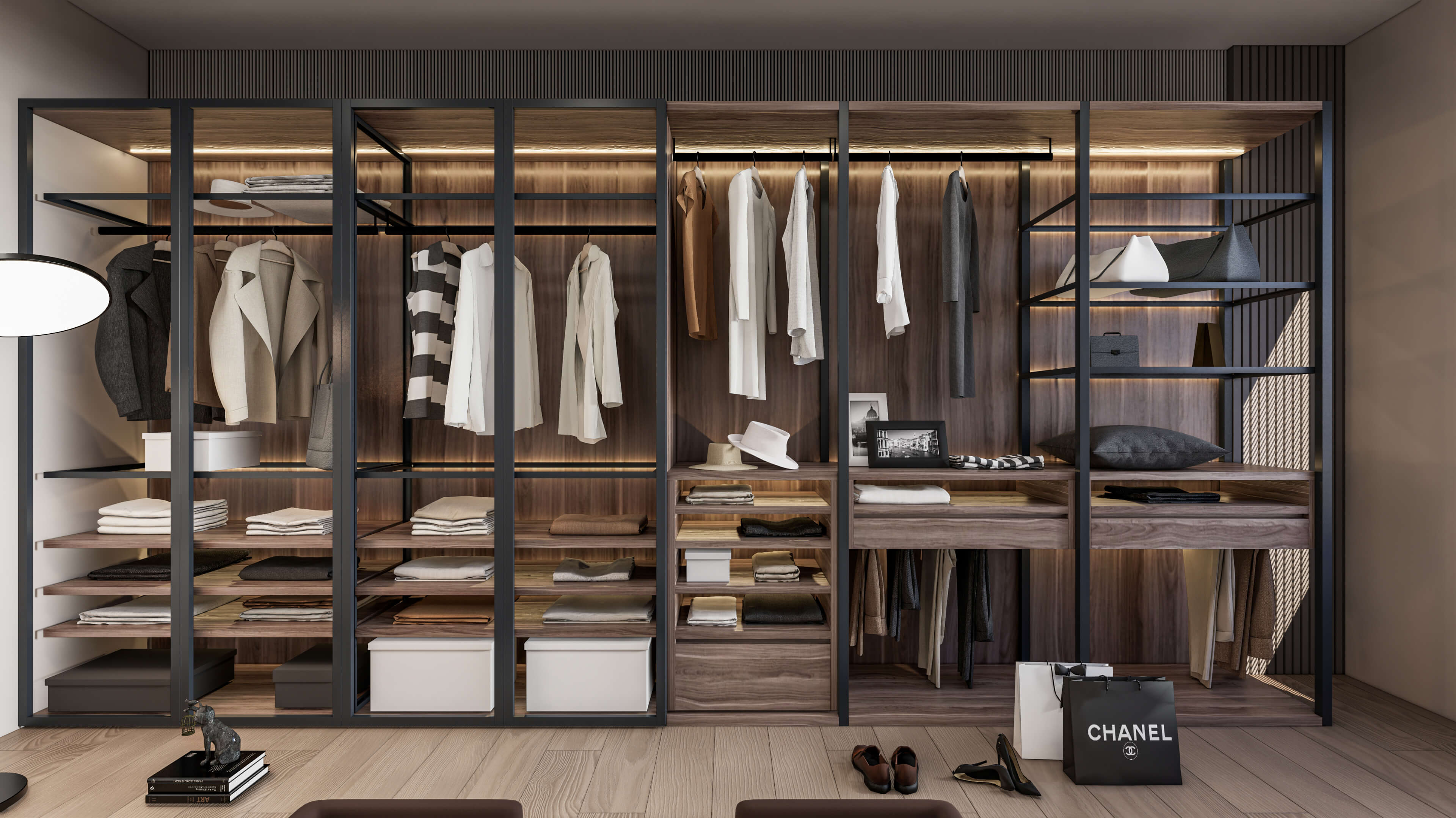 Dressing Room Wardrobe Closet Full Scene - 3D Model by IID Studio