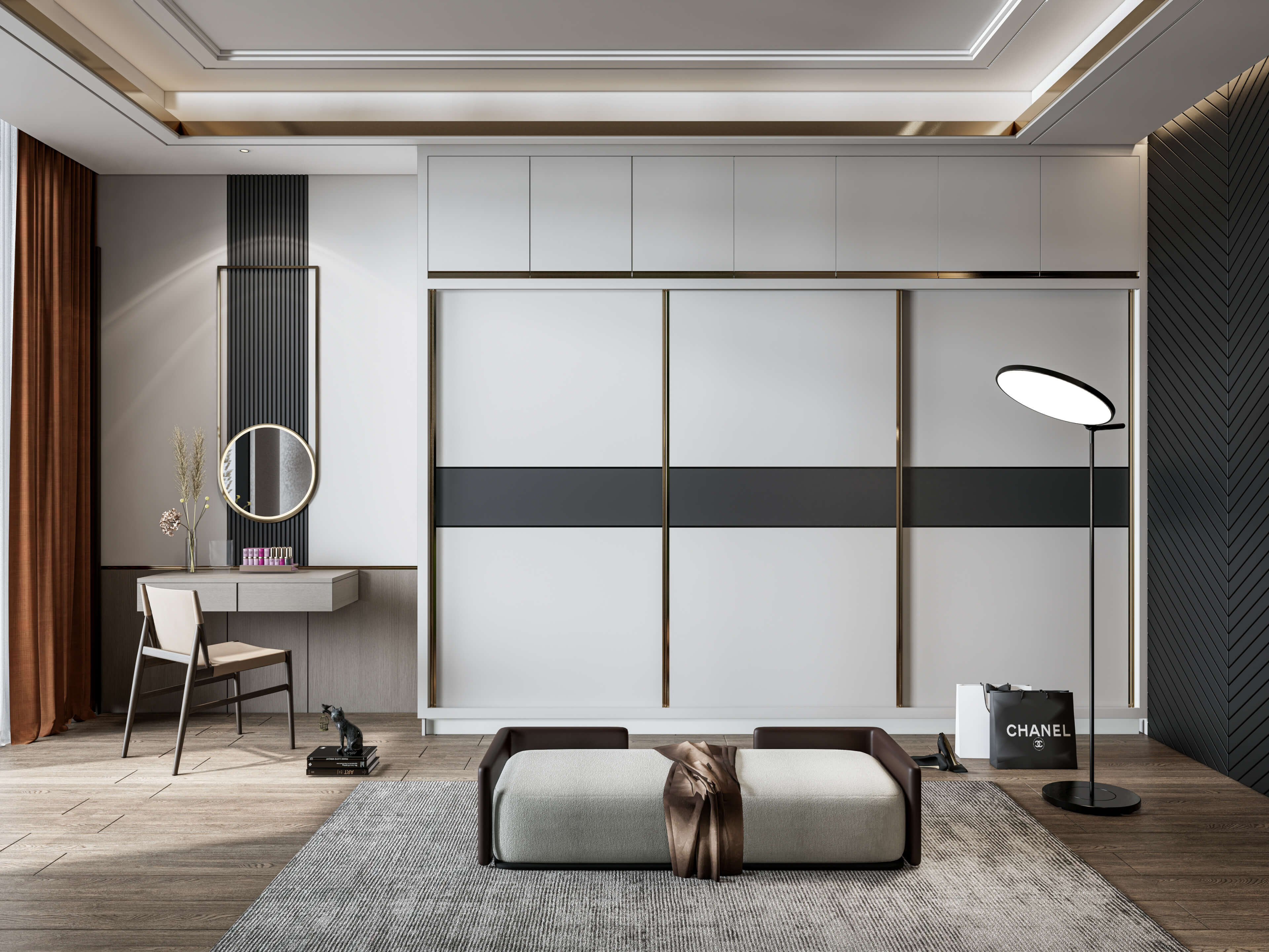 Dressing Room Wardrobe Closet Full Scene - 3D Model by IID Studio