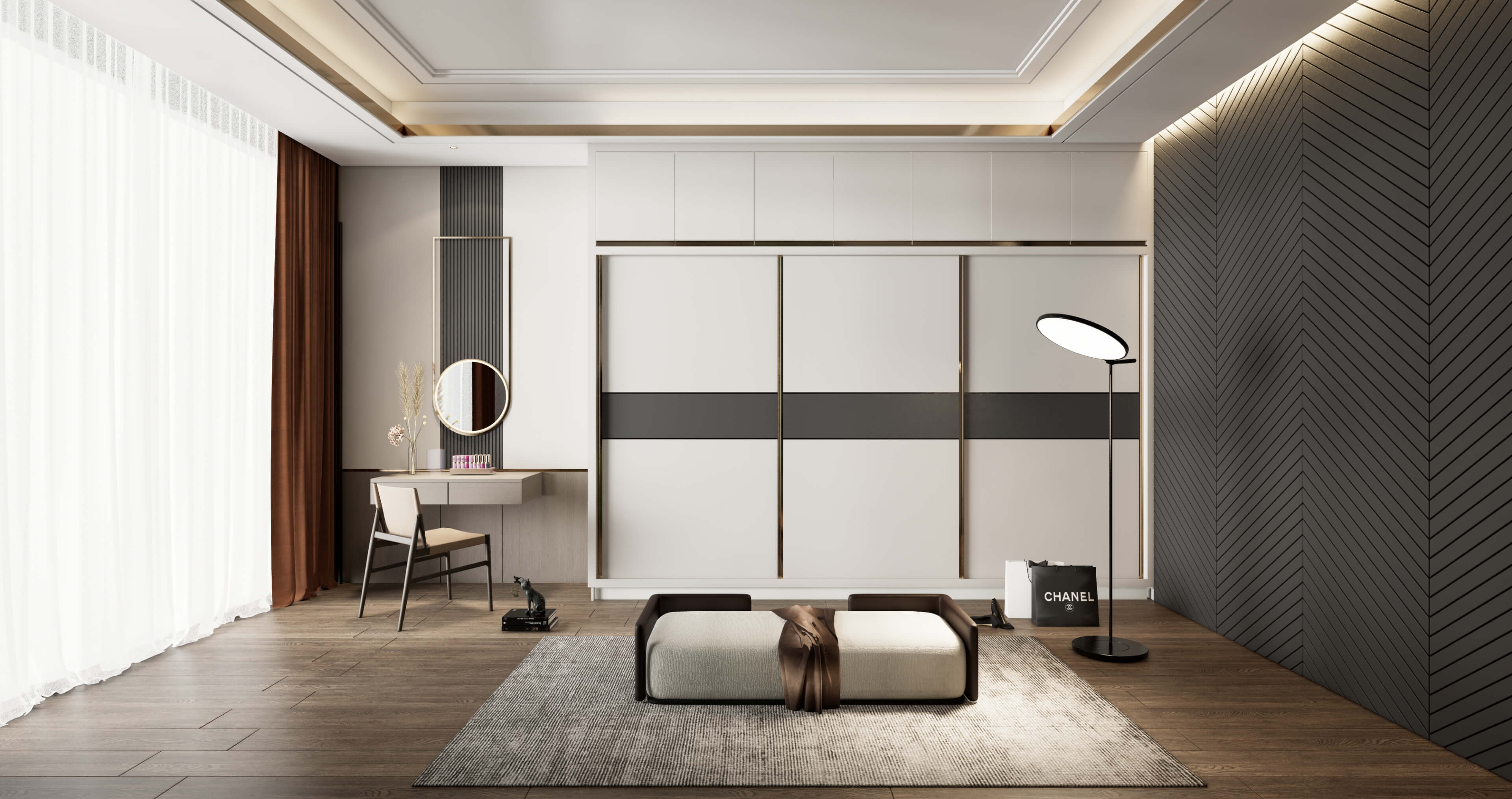 Dressing Room Wardrobe Closet Full Scene - 3D Model by IID Studio