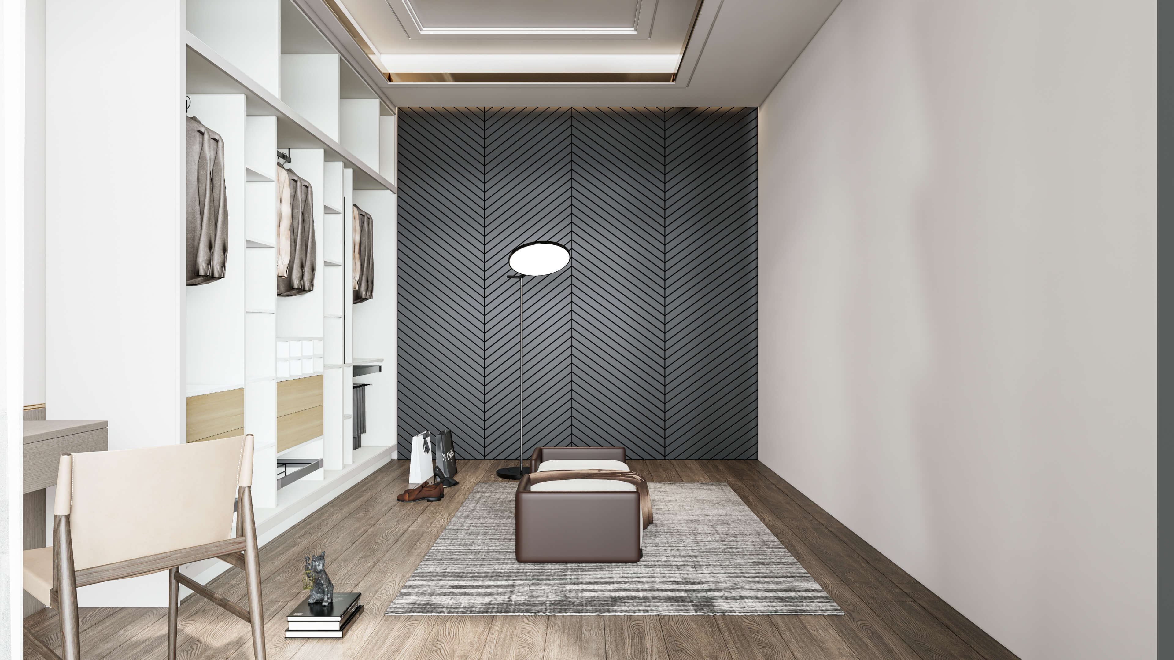 Dressing Room Wardrobe Closet Full Scene - 3D Model by IID Studio