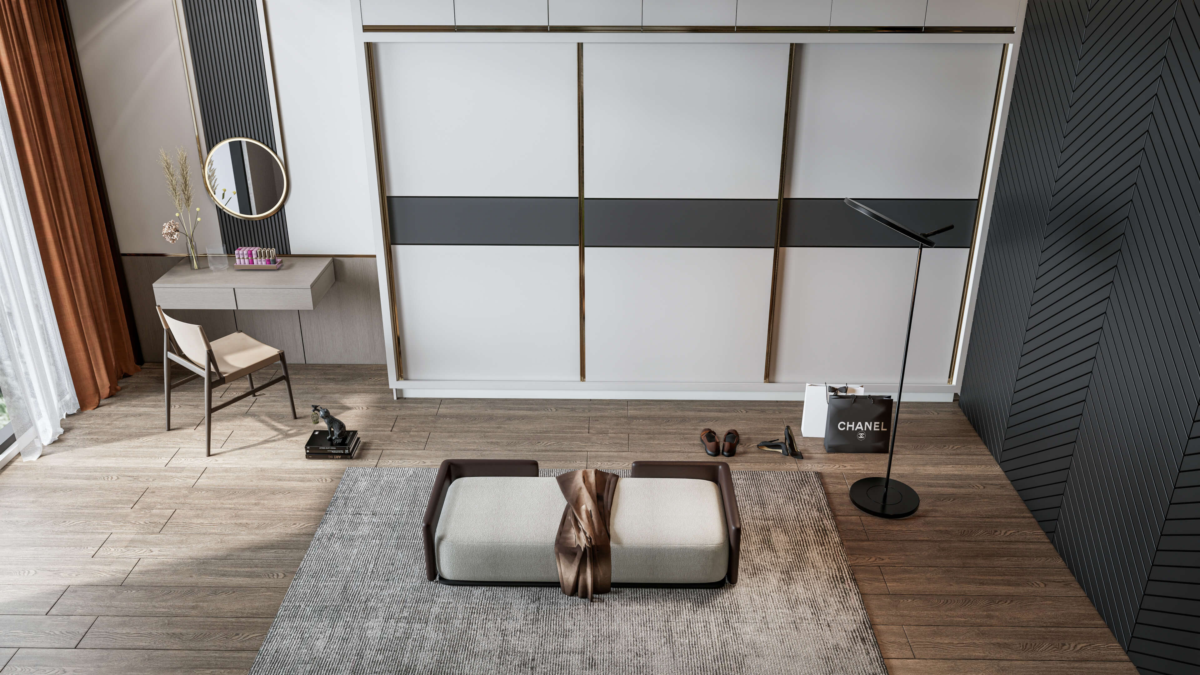 Dressing Room Wardrobe Closet Full Scene - 3D Model by IID Studio