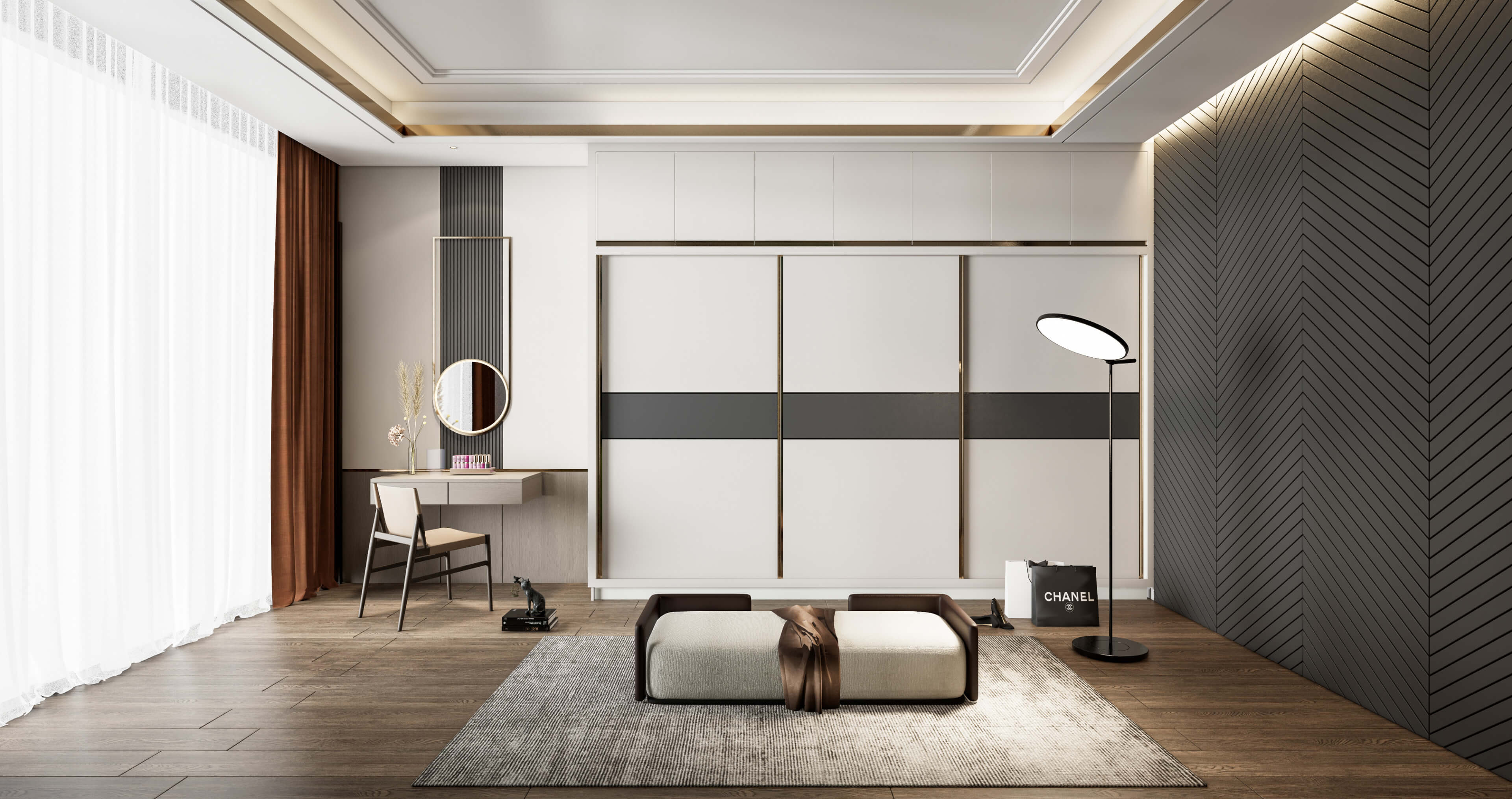 Dressing Room Wardrobe Closet Full Scene - 3D Model by IID Studio
