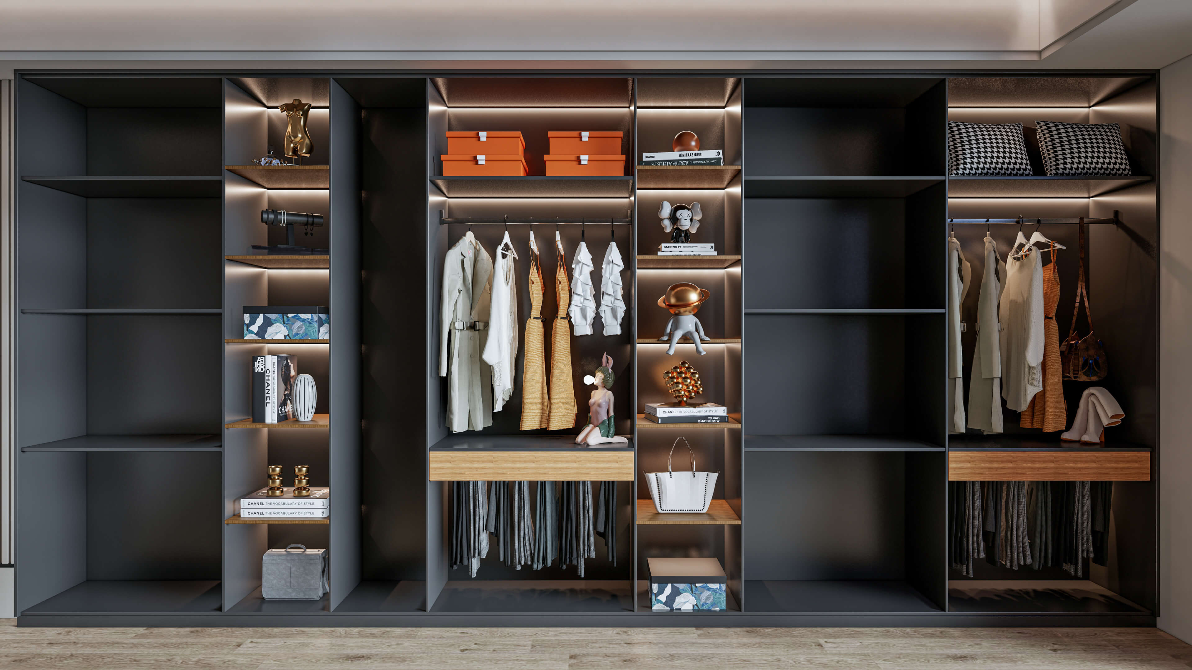 Dressing Room Wardrobe Closet Full Scene - 3D Model by IID Studio