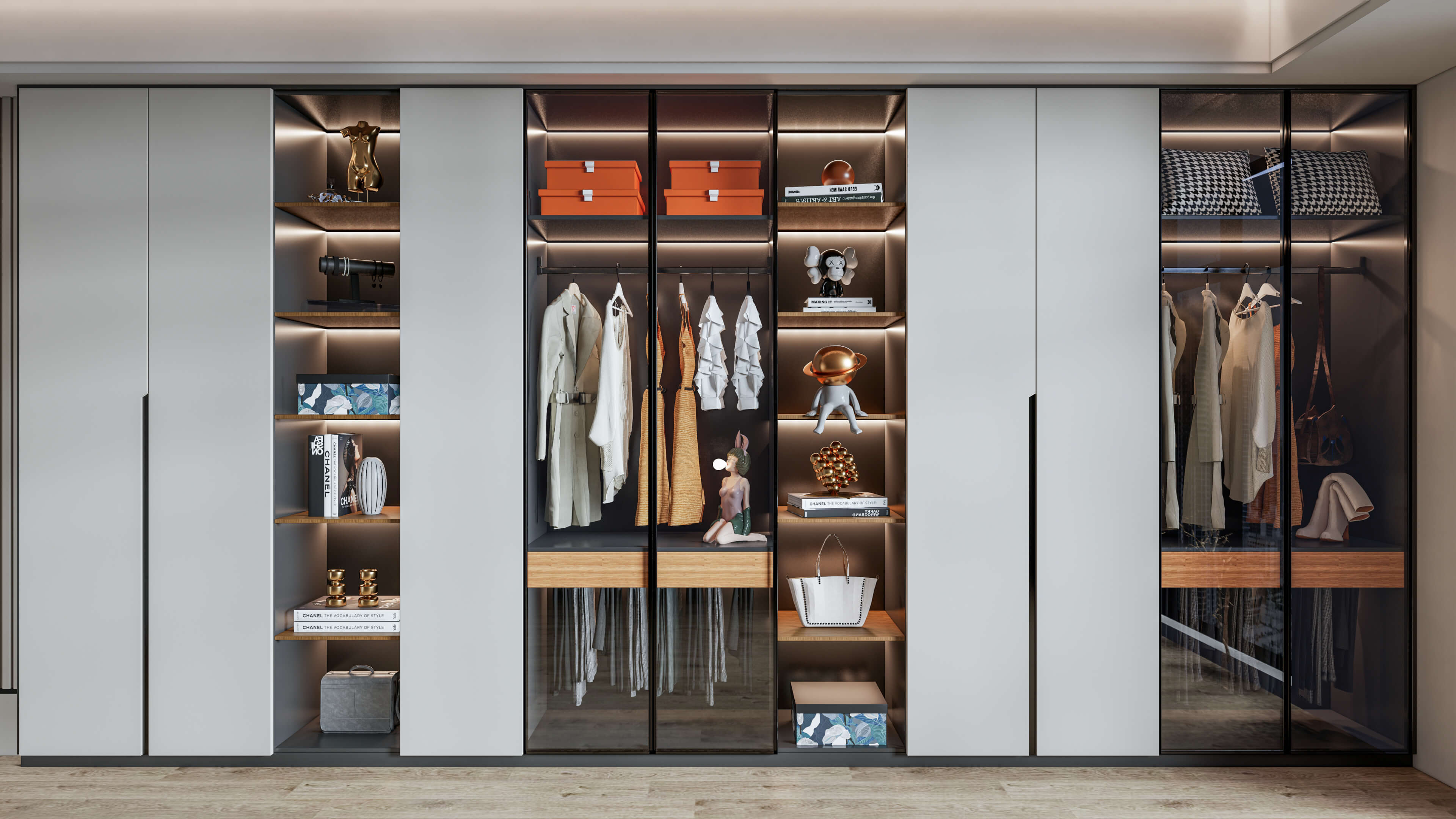 Dressing Room Wardrobe Closet Full Scene - 3D Model by IID Studio