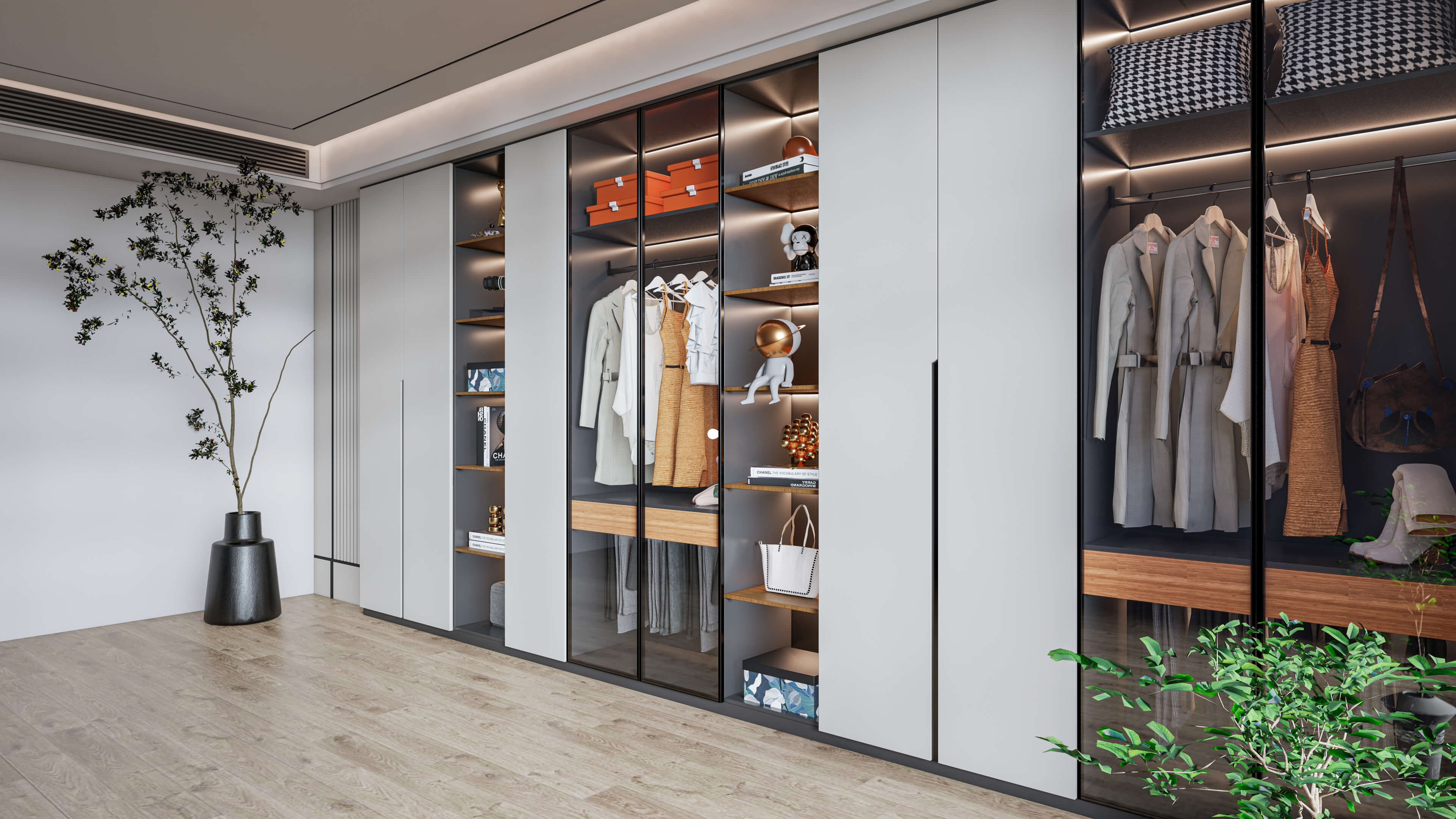 Dressing Room Wardrobe Closet Full Scene - 3D Model by IID Studio