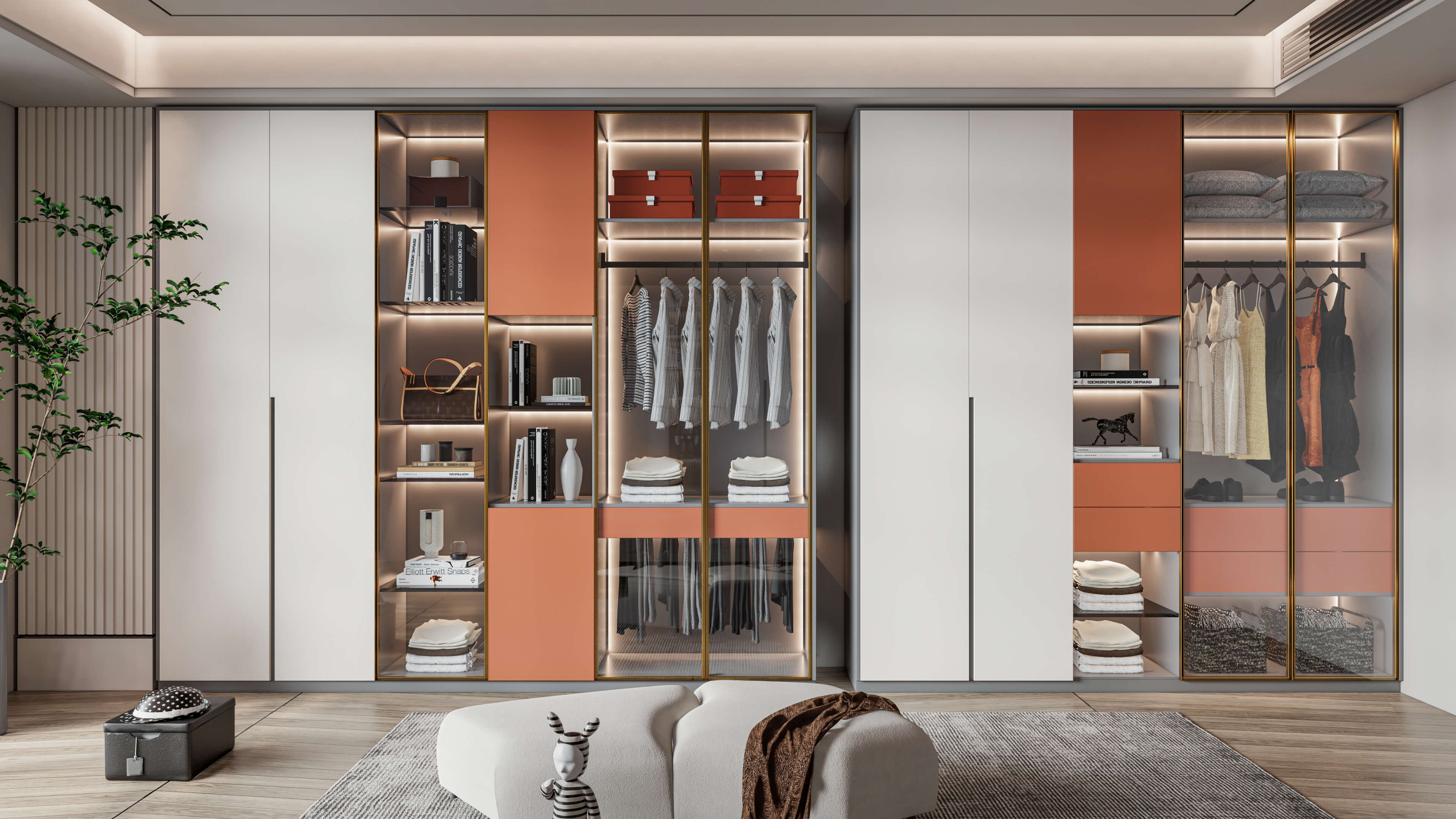Dressing Room Wardrobe Closet Full Scene - 3D Model by IID Studio
