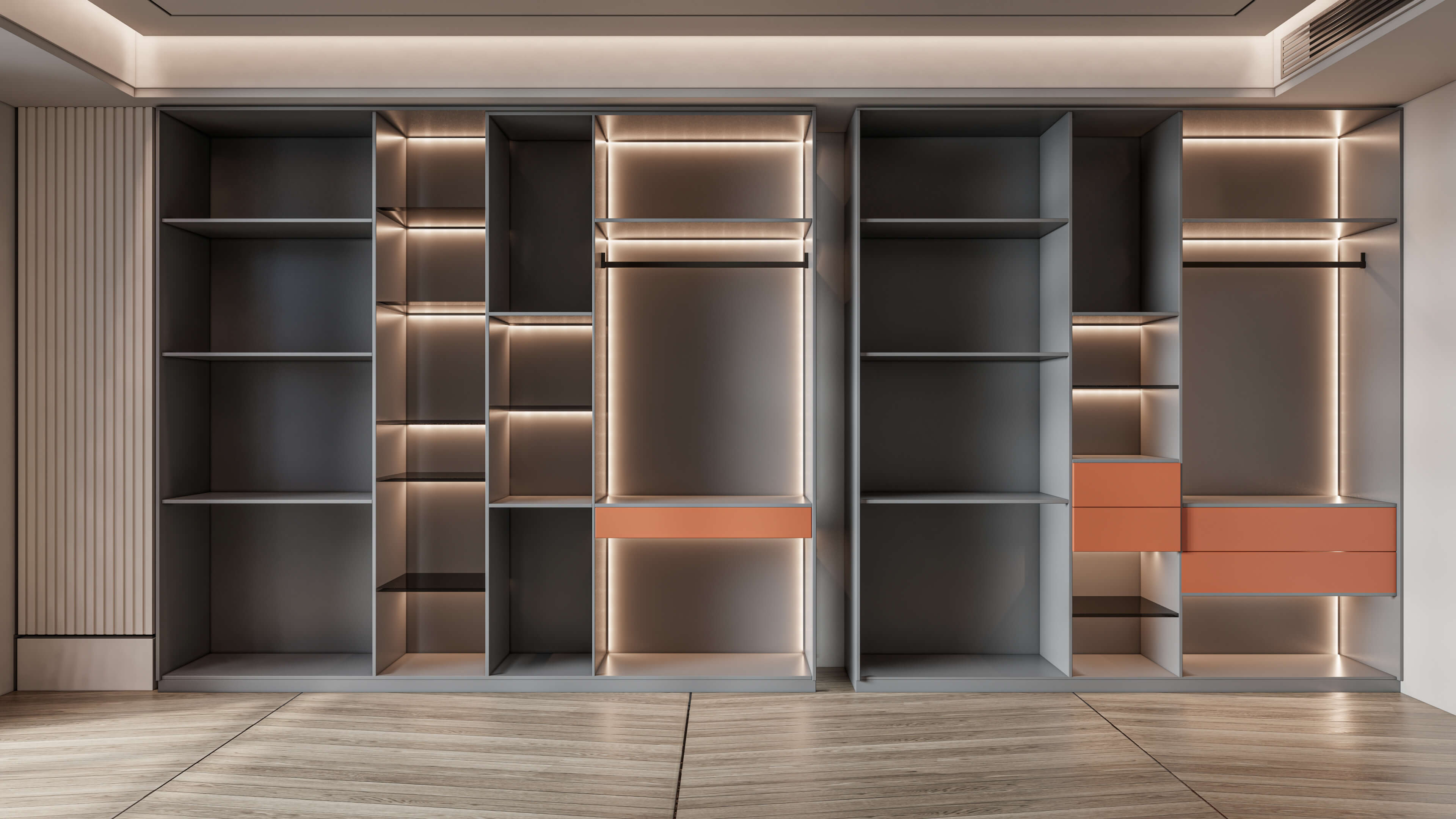 Dressing Room Wardrobe Closet Full Scene - 3D Model by IID Studio