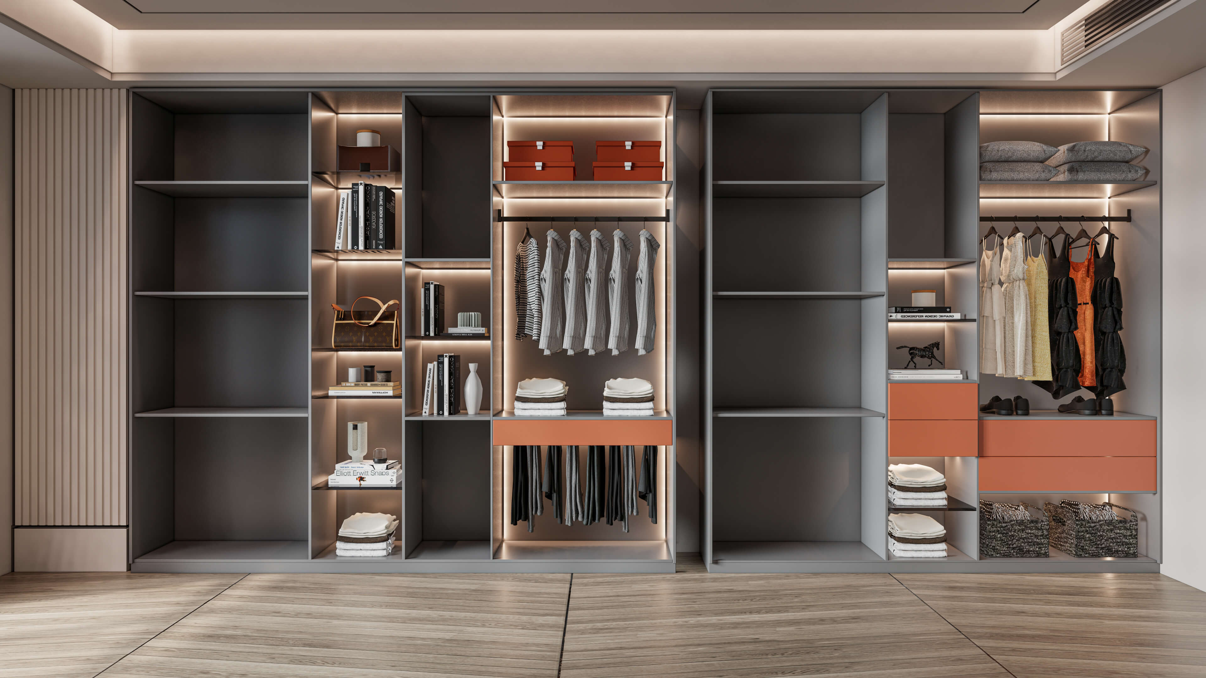Dressing Room Wardrobe Closet Full Scene - 3D Model by IID Studio