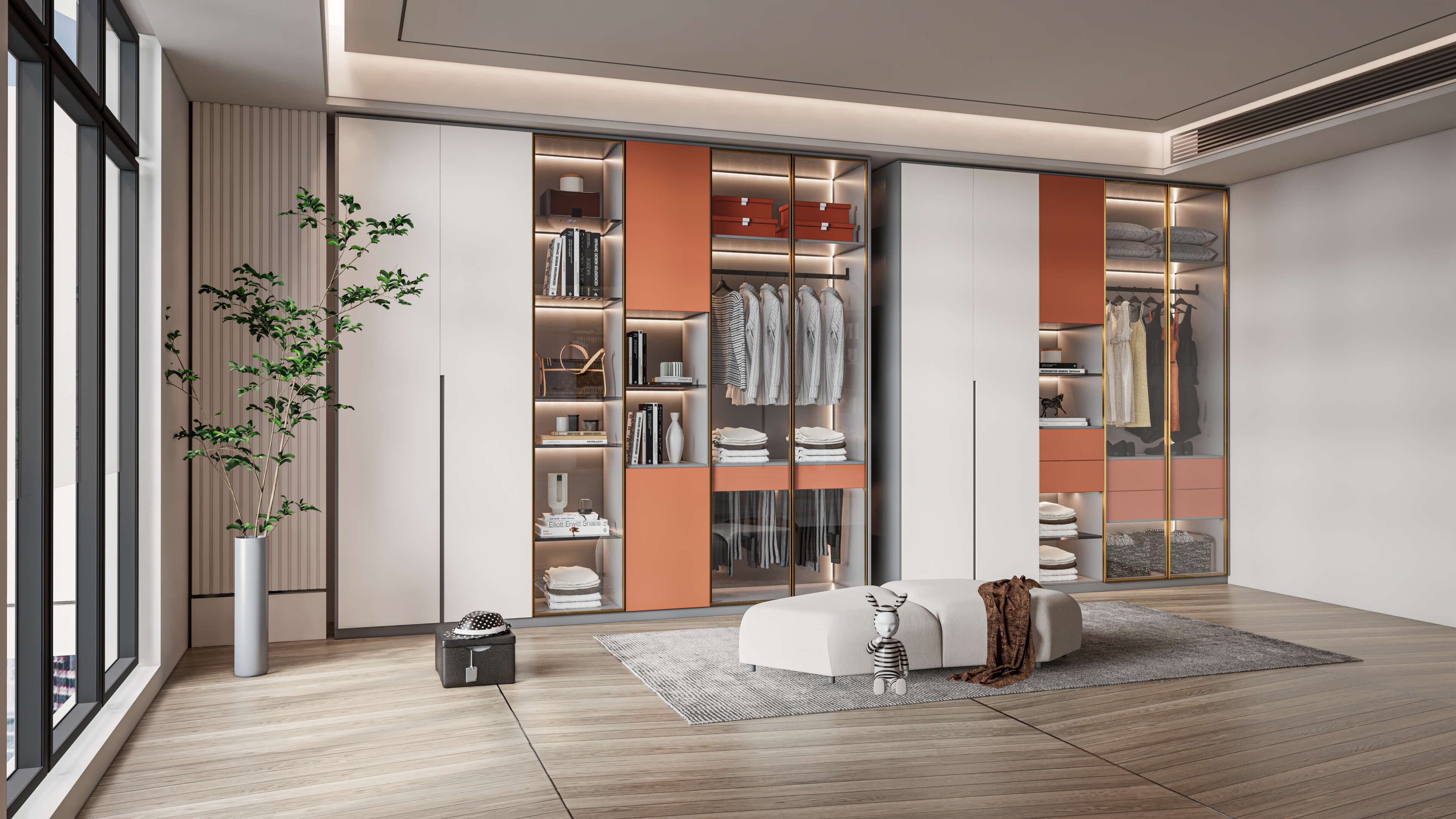 Dressing Room Wardrobe Closet Full Scene - 3D Model by IID Studio