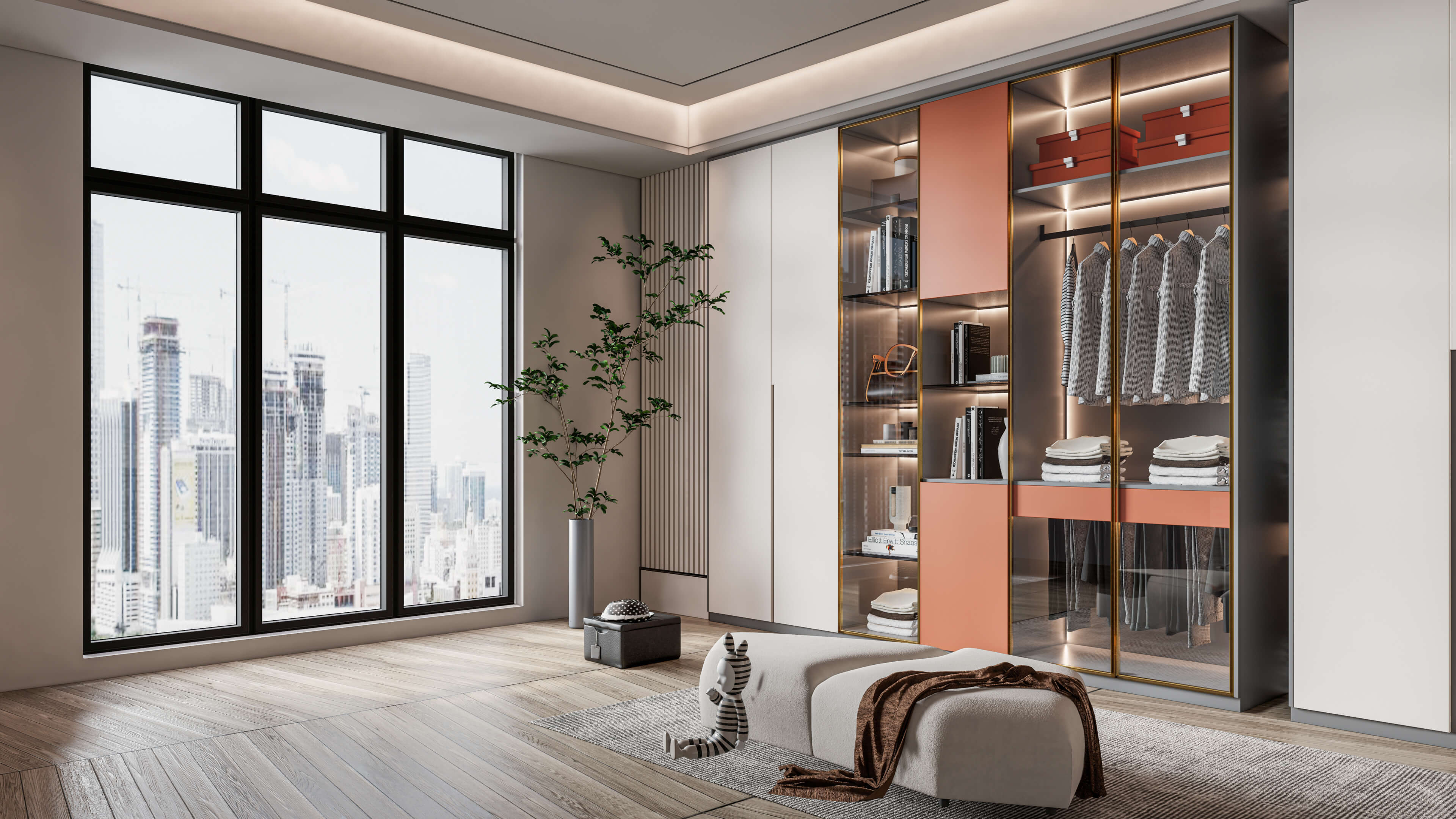 Dressing Room Wardrobe Closet Full Scene - 3D Model by IID Studio