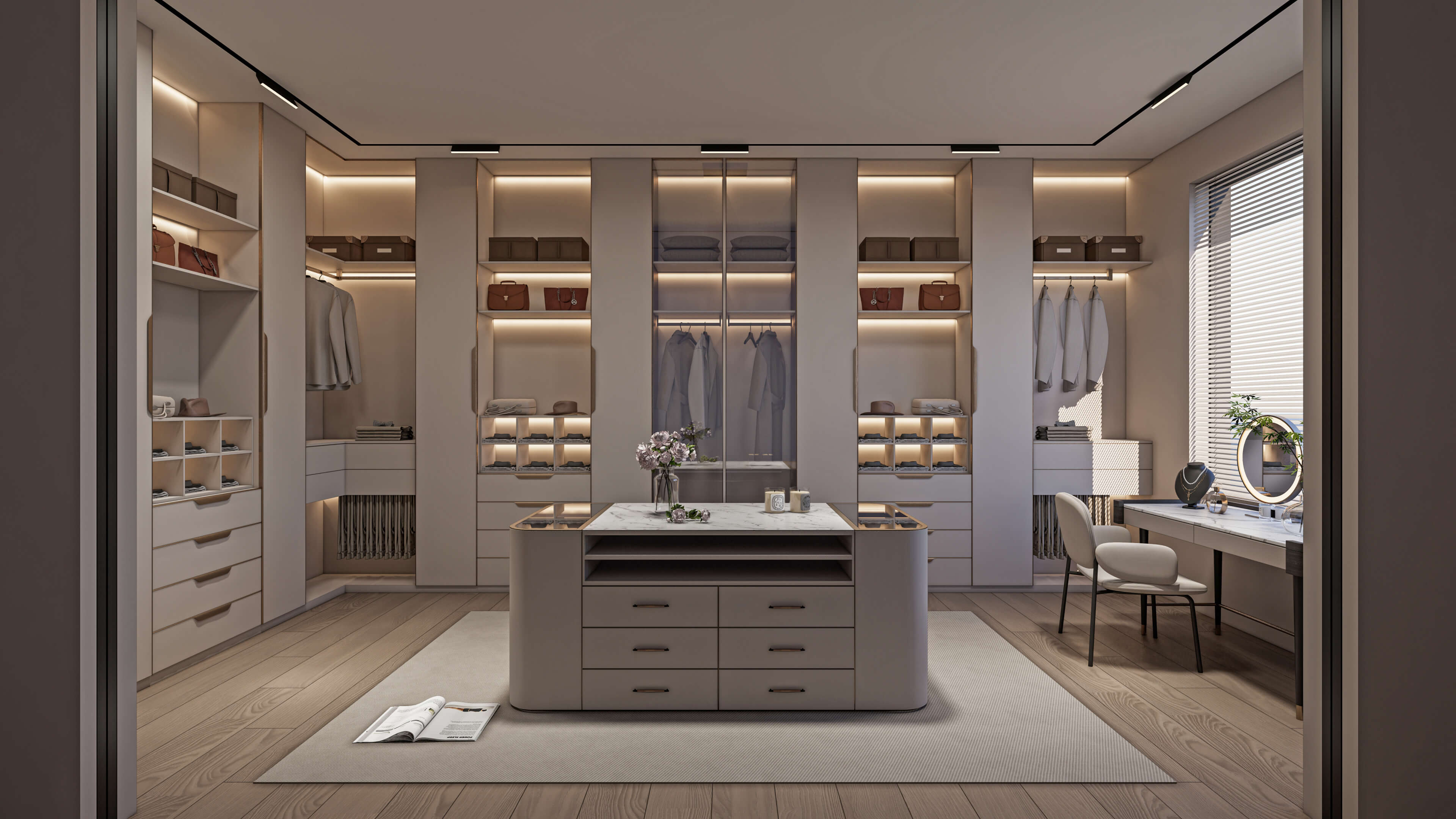 Dressing Room Wardrobe Closet Full Scene - 3D Model by IID Studio
